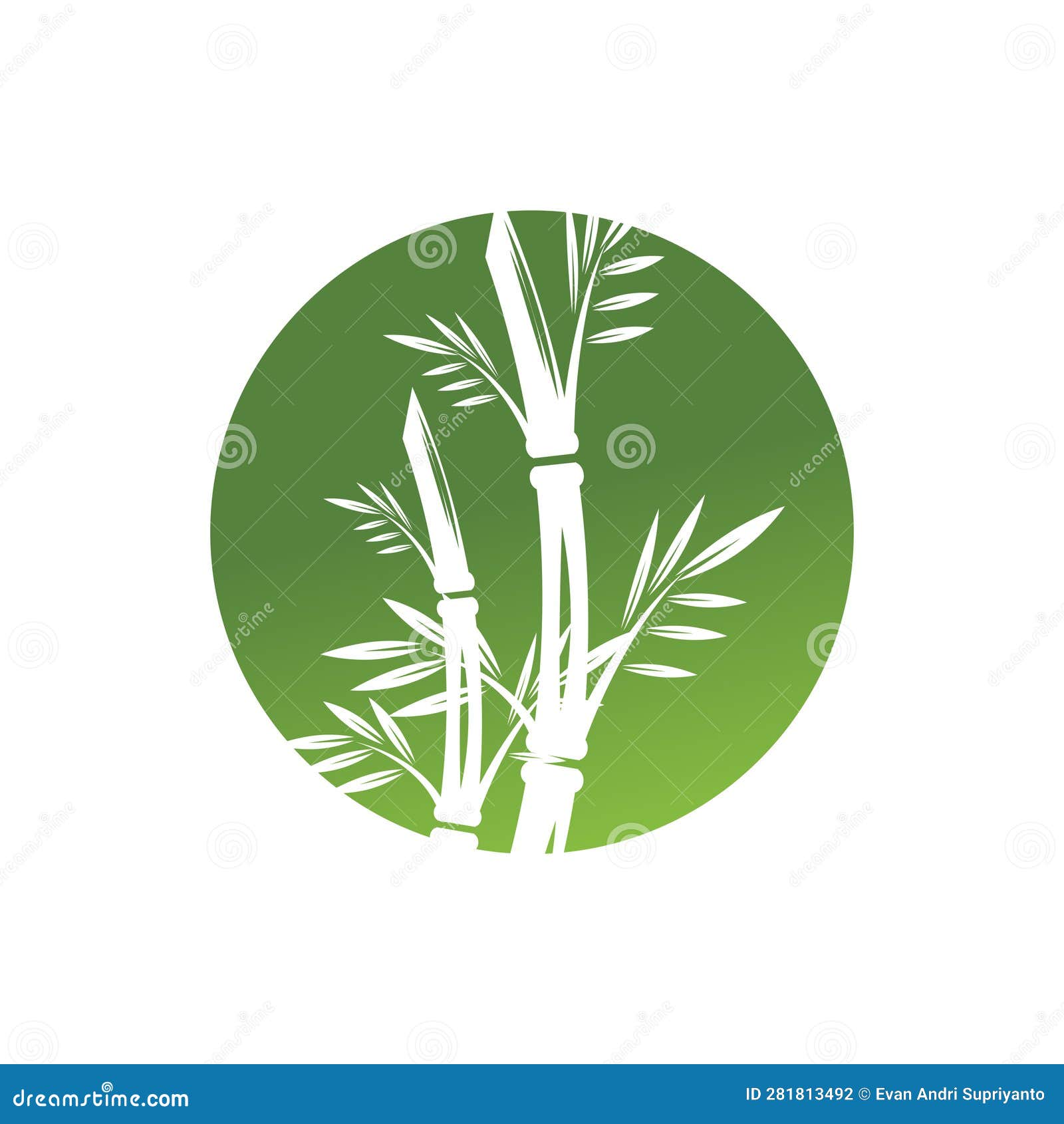 Bamboo with Green Leaf Logo Ilustration Vector Template Stock Vector ...