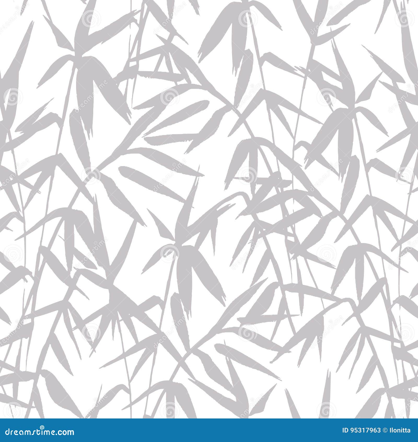 Bamboo Grey Seamless Japanese Pattern on White Background Stock Vector ...