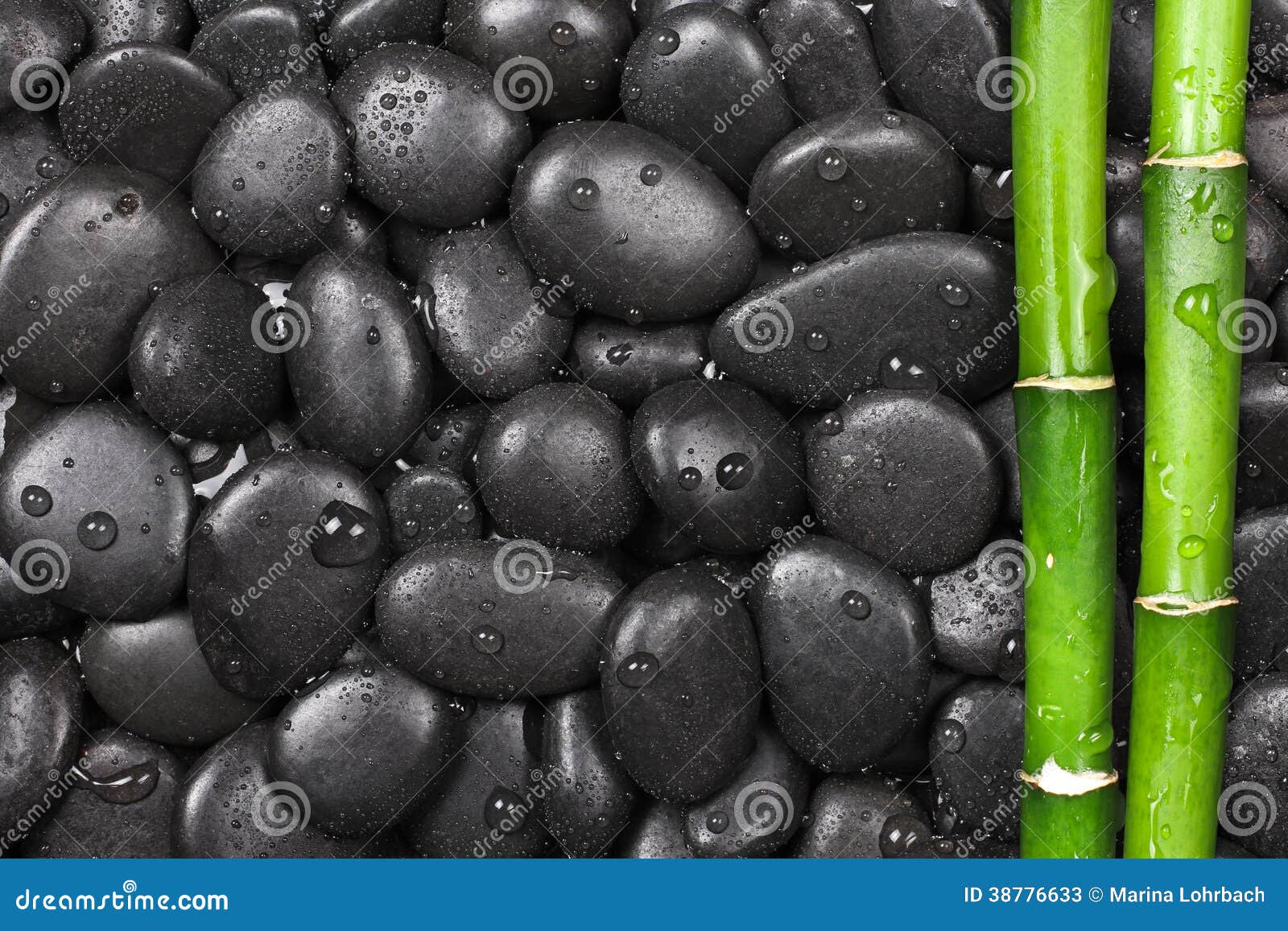 Bamboo with Hot Stones Background Stock Image - Image of nature ...
