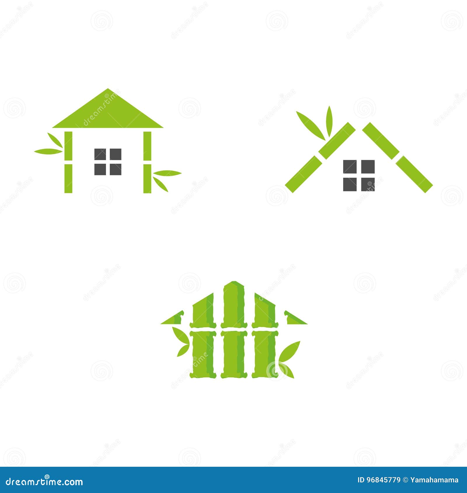 Bamboo house stock vector. Illustration of nature, construction - 96845779