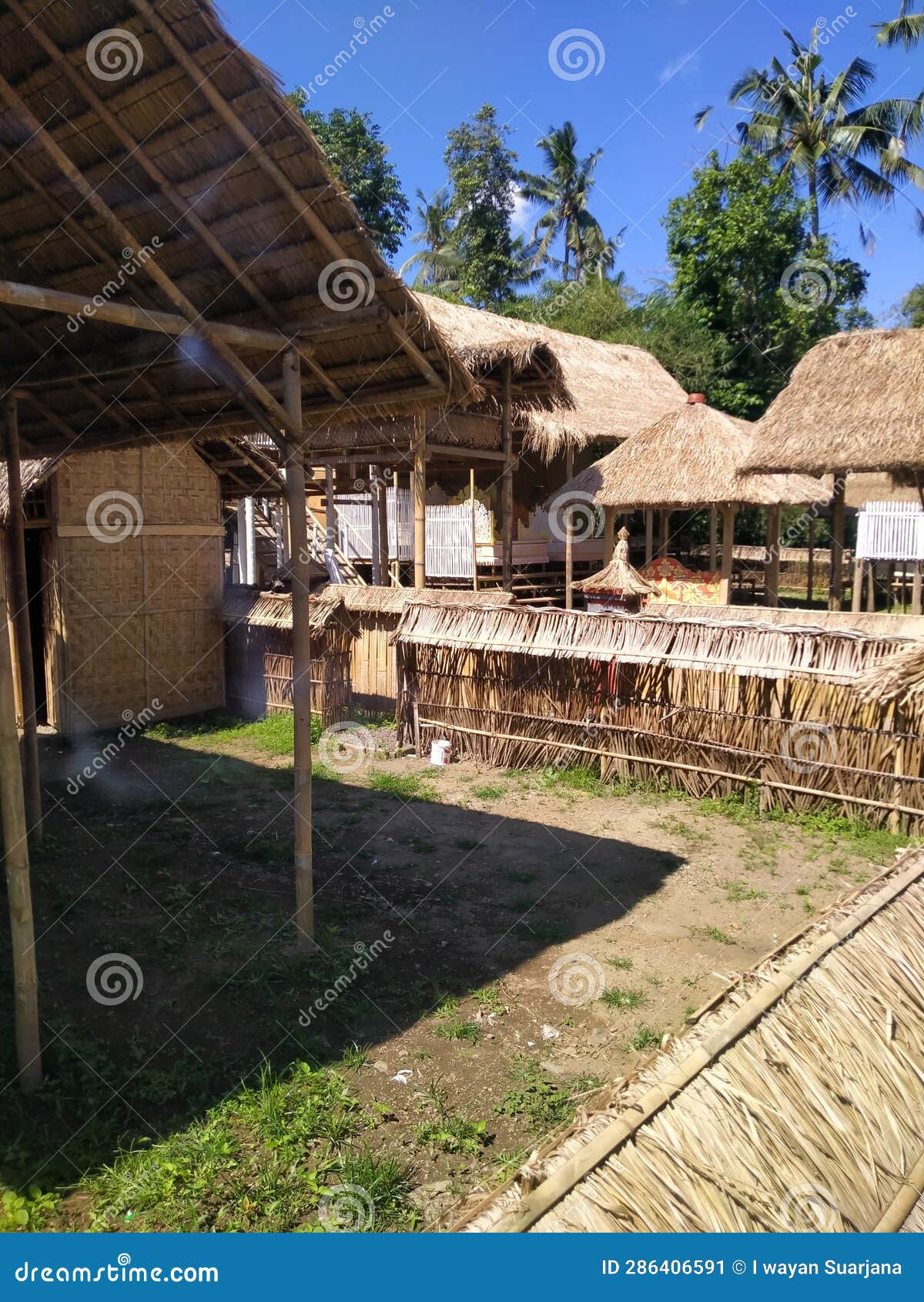 Bamboo House Used for Hindu Ceremonies Stock Image - Image of vacation ...