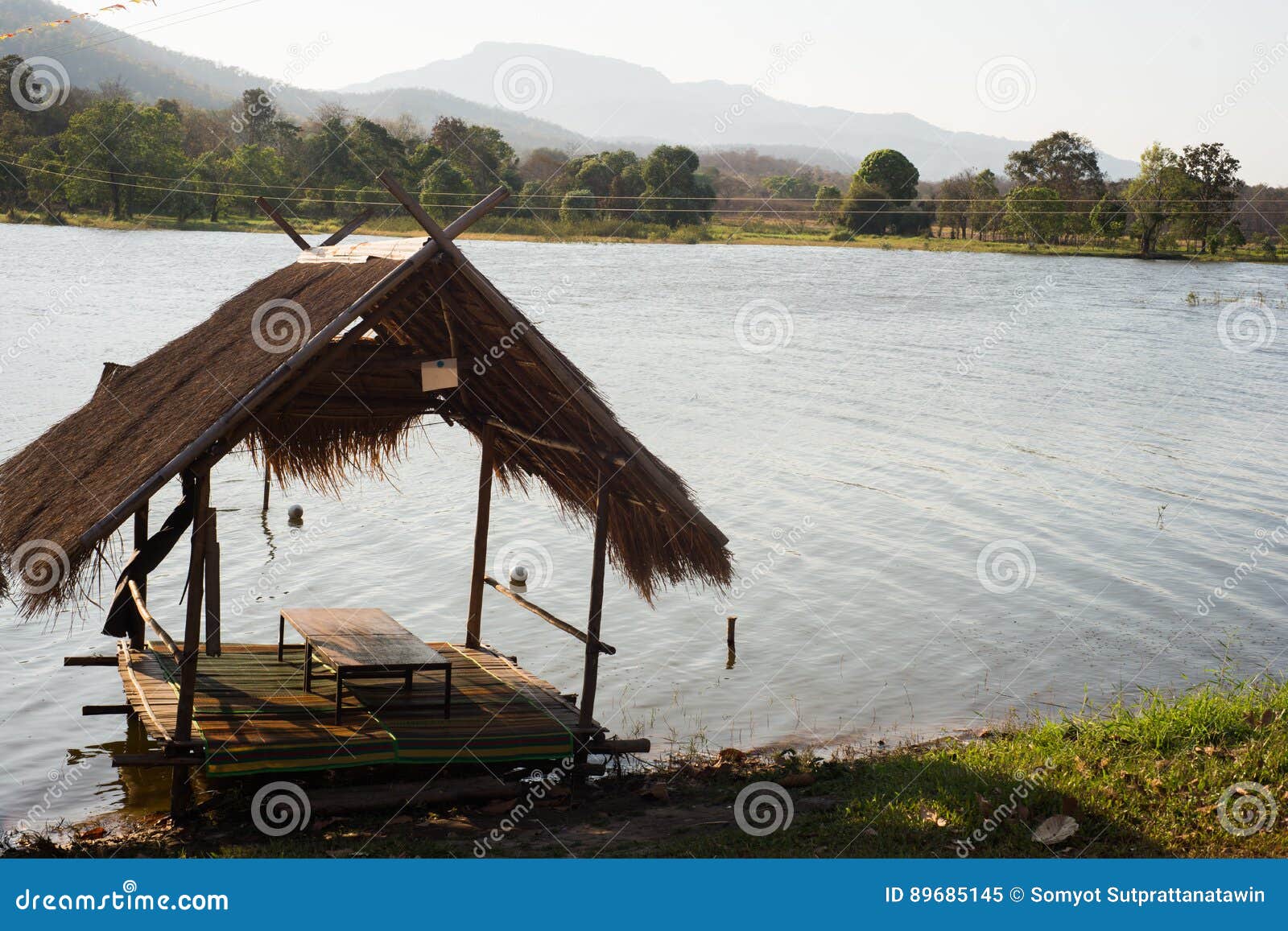 Bamboo Hut Lake Side View Stock Photos - Free & Royalty-Free Stock ...