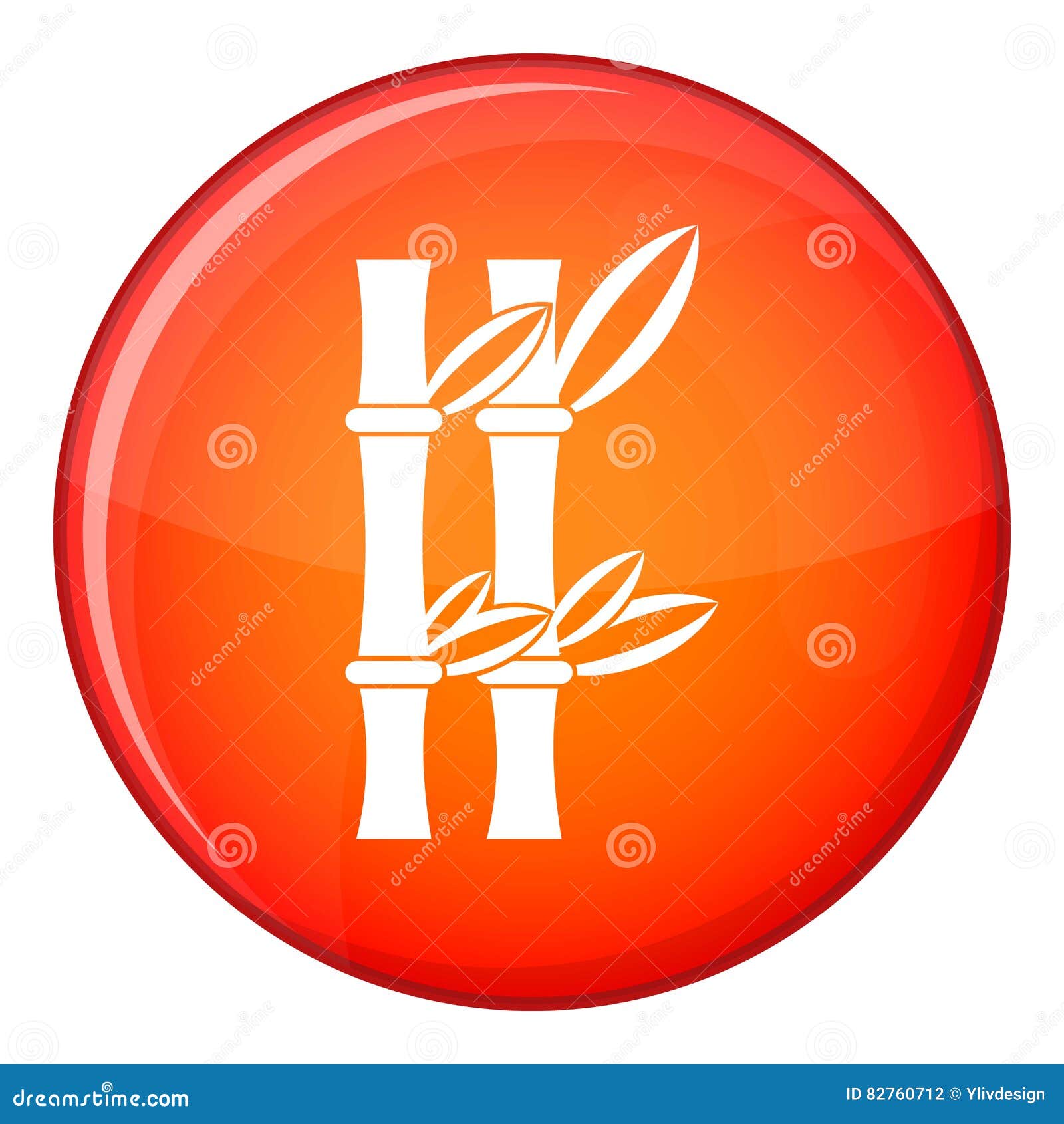 Bamboo icon, flat style stock vector. Illustration of graphic - 82760712