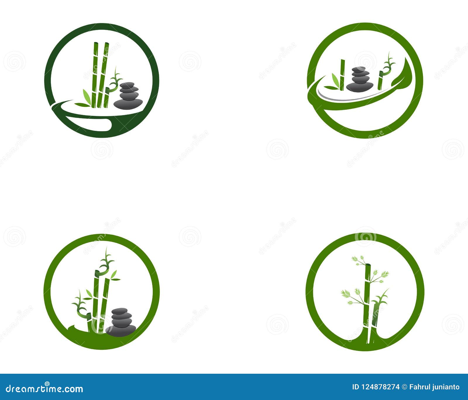 Bamboo Icon Spa Logo Design Vector Illustration Stock Illustration ...