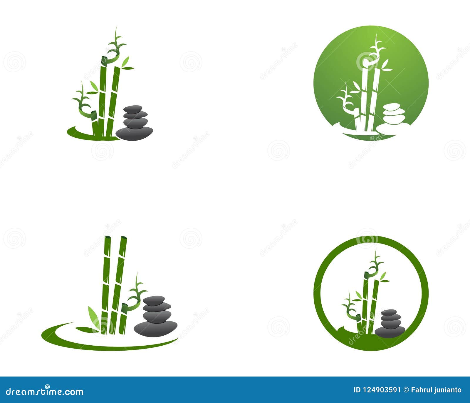 Bamboo Icon Spa Logo Design Vector Illustration Stock Illustration ...