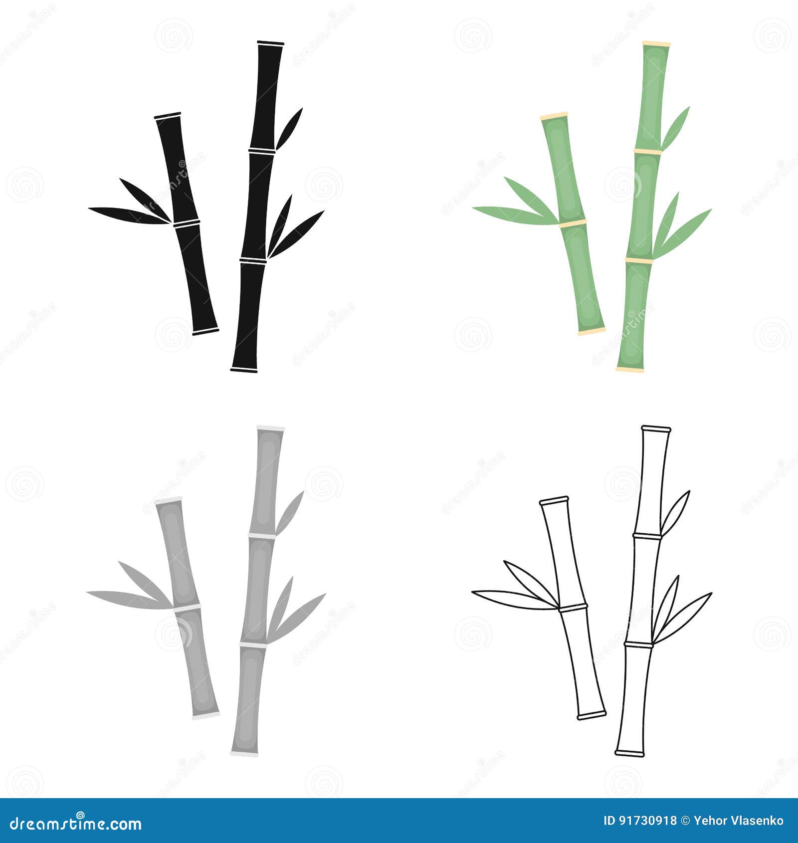 Bamboo Icon of Vector Illustration for Web and Mobile Stock Vector ...