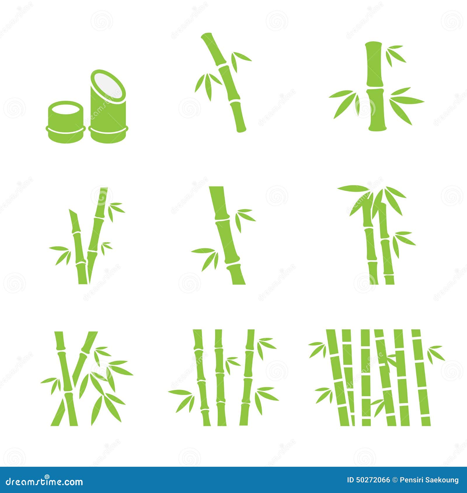 Bamboo icon stock vector. Illustration of silhouette - 50272066