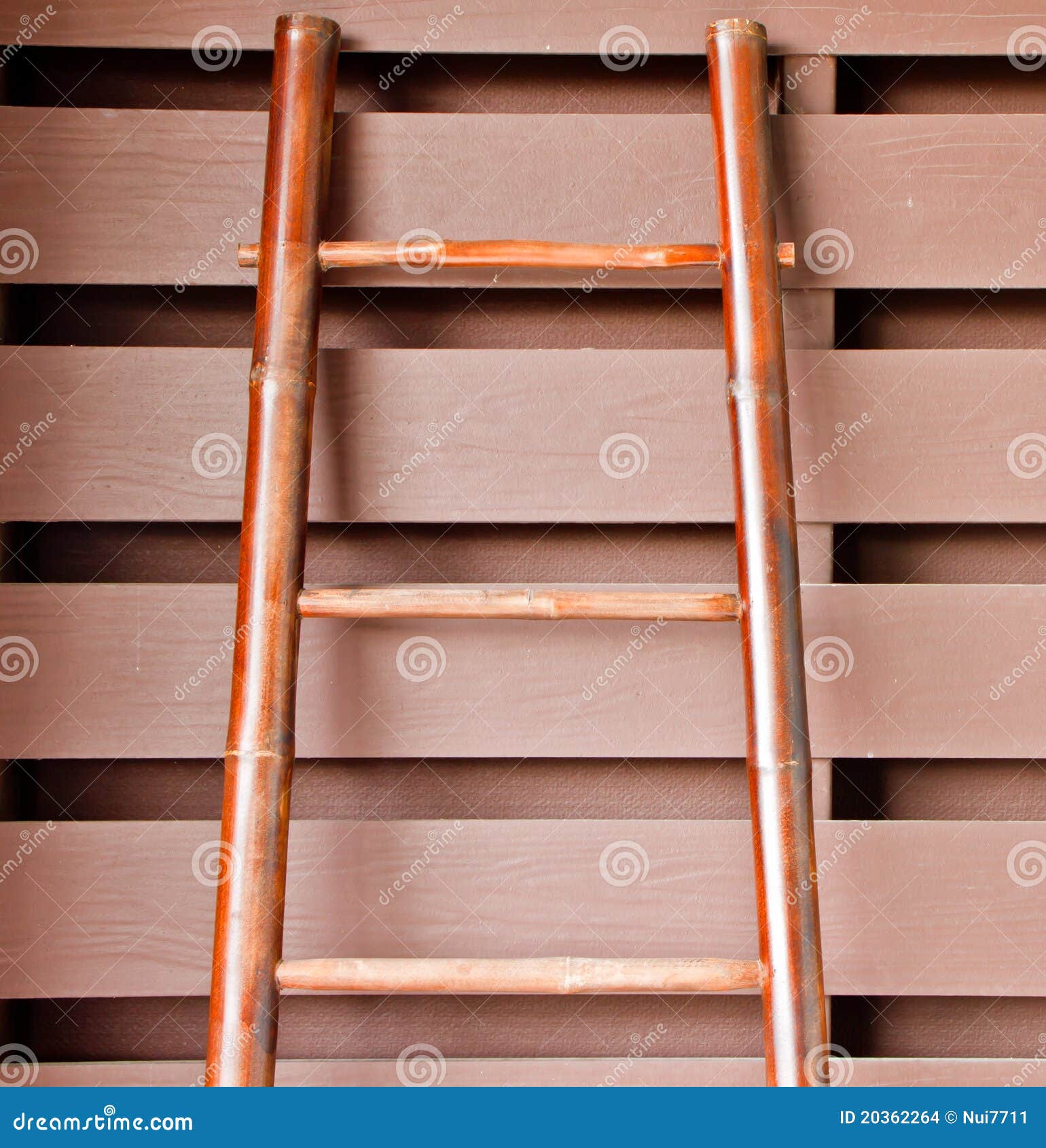 Bamboo Ladder On Black Sand Beach. Royalty-Free Stock Photography ...