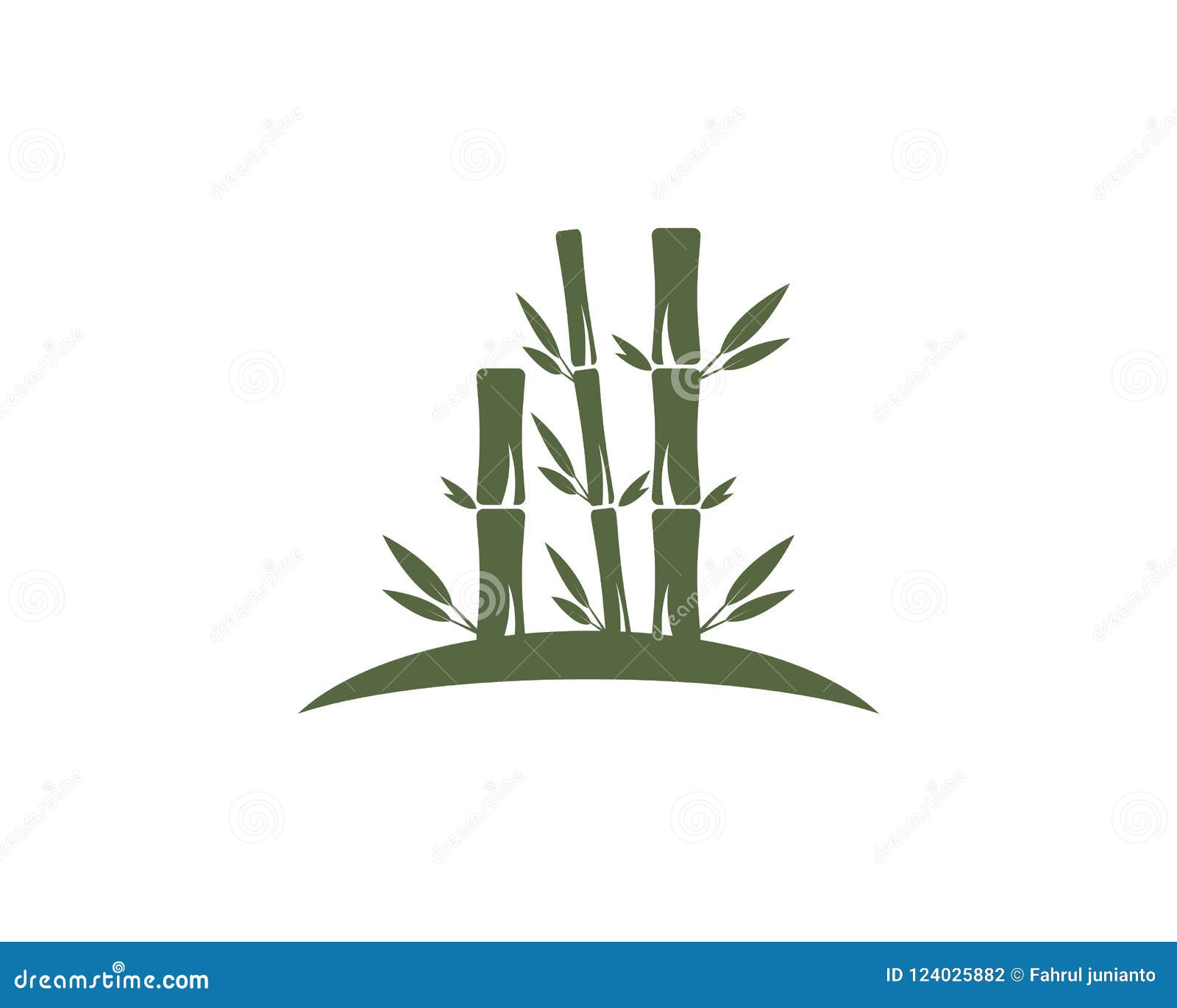 Bamboo Leaf Icon Logo Vector Stock Vector - Illustration of silhouette ...