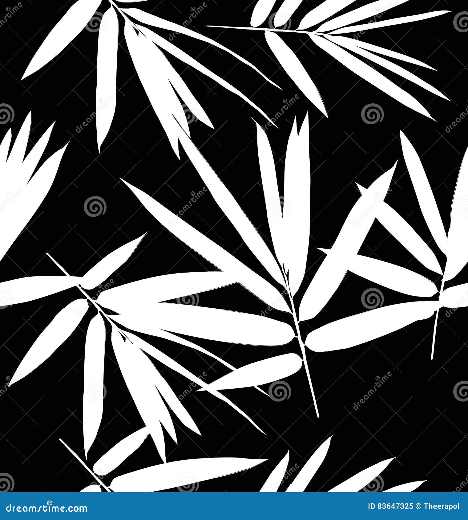 Bamboo leaf pattern stock illustration. Illustration of wallpaper ...