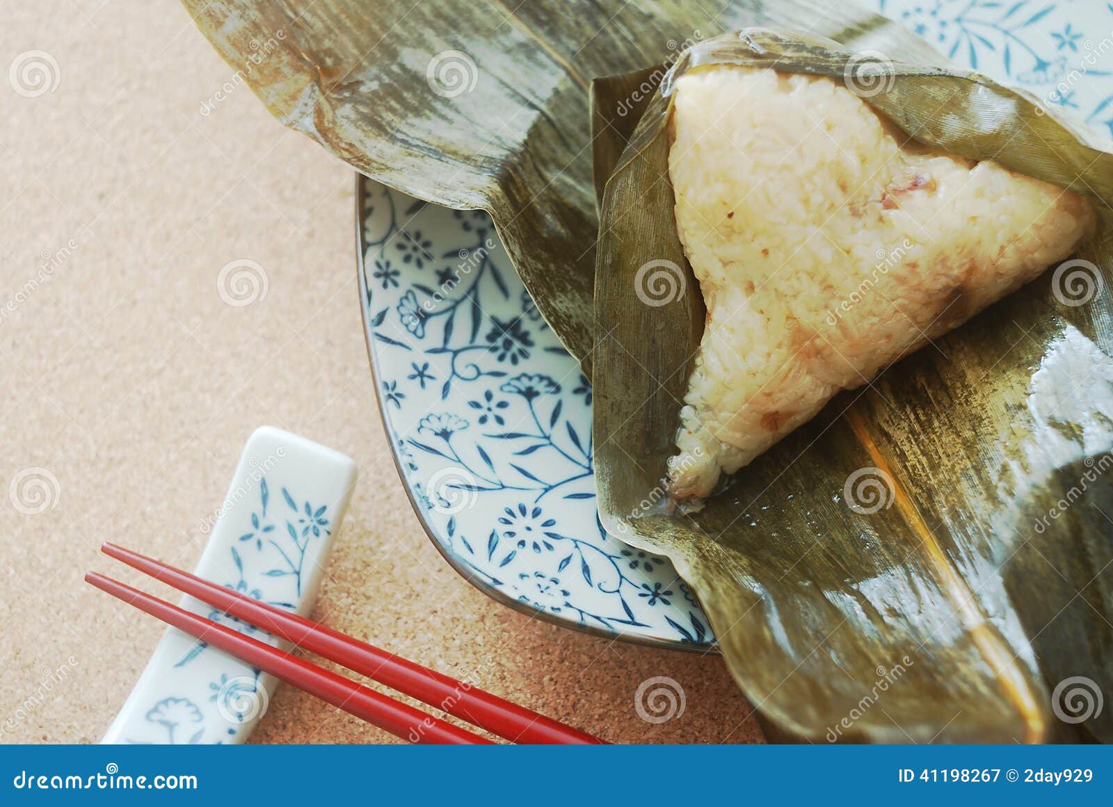 Bamboo Leaf Sticky Rice (zongzi), Rice Dumpling Stock Image - Image of ...