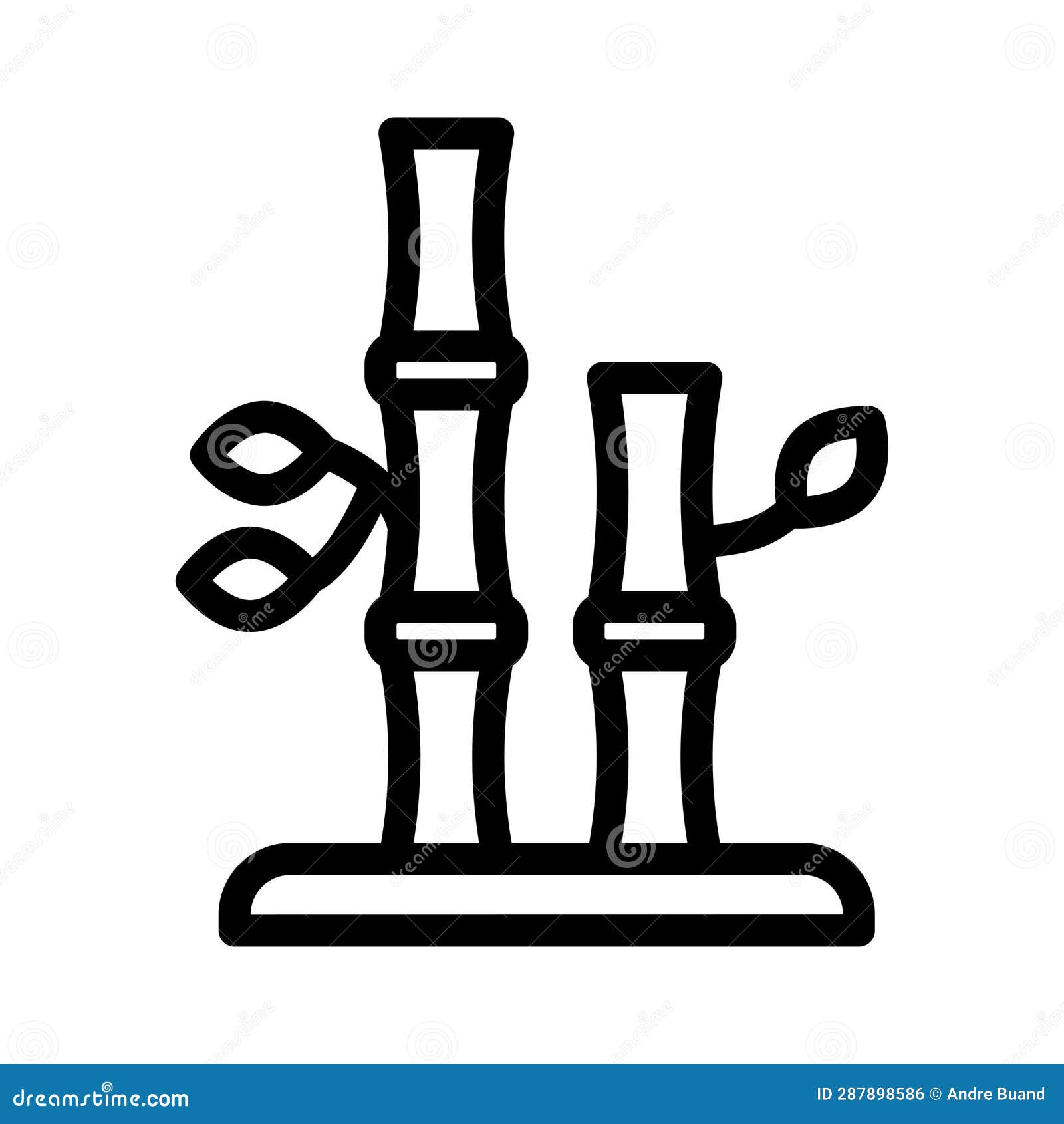 Bamboo Line Icon Illustration Vector Graphic Stock Illustration ...