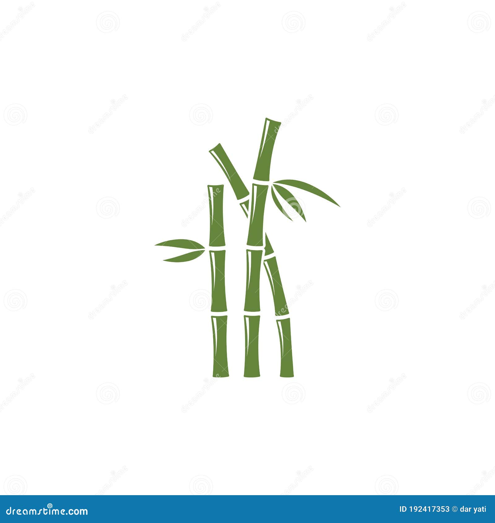 Bamboo Logo with Green Leaf Vector Icon Template Stock Vector ...
