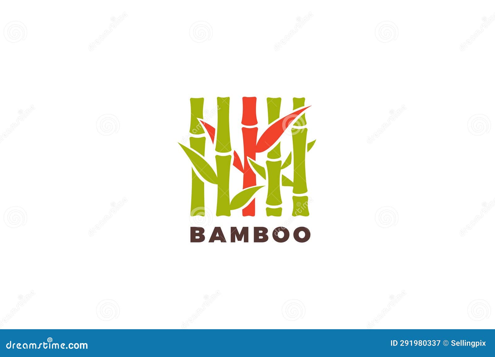Bamboo Logo Square Shape Design Vector Template Stock Vector ...