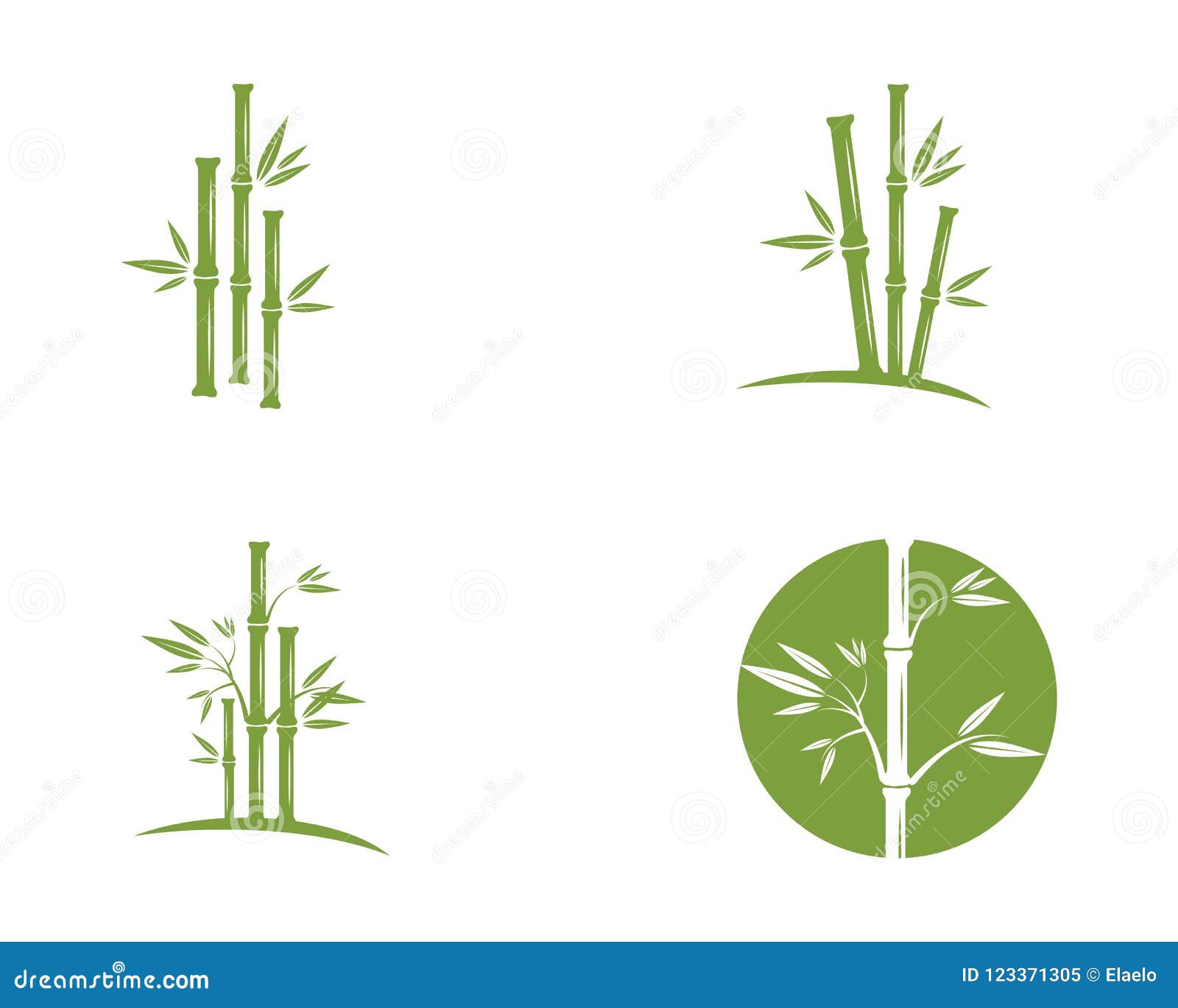 Bamboo Logo Template Vector Icon Stock Vector - Illustration of circle ...