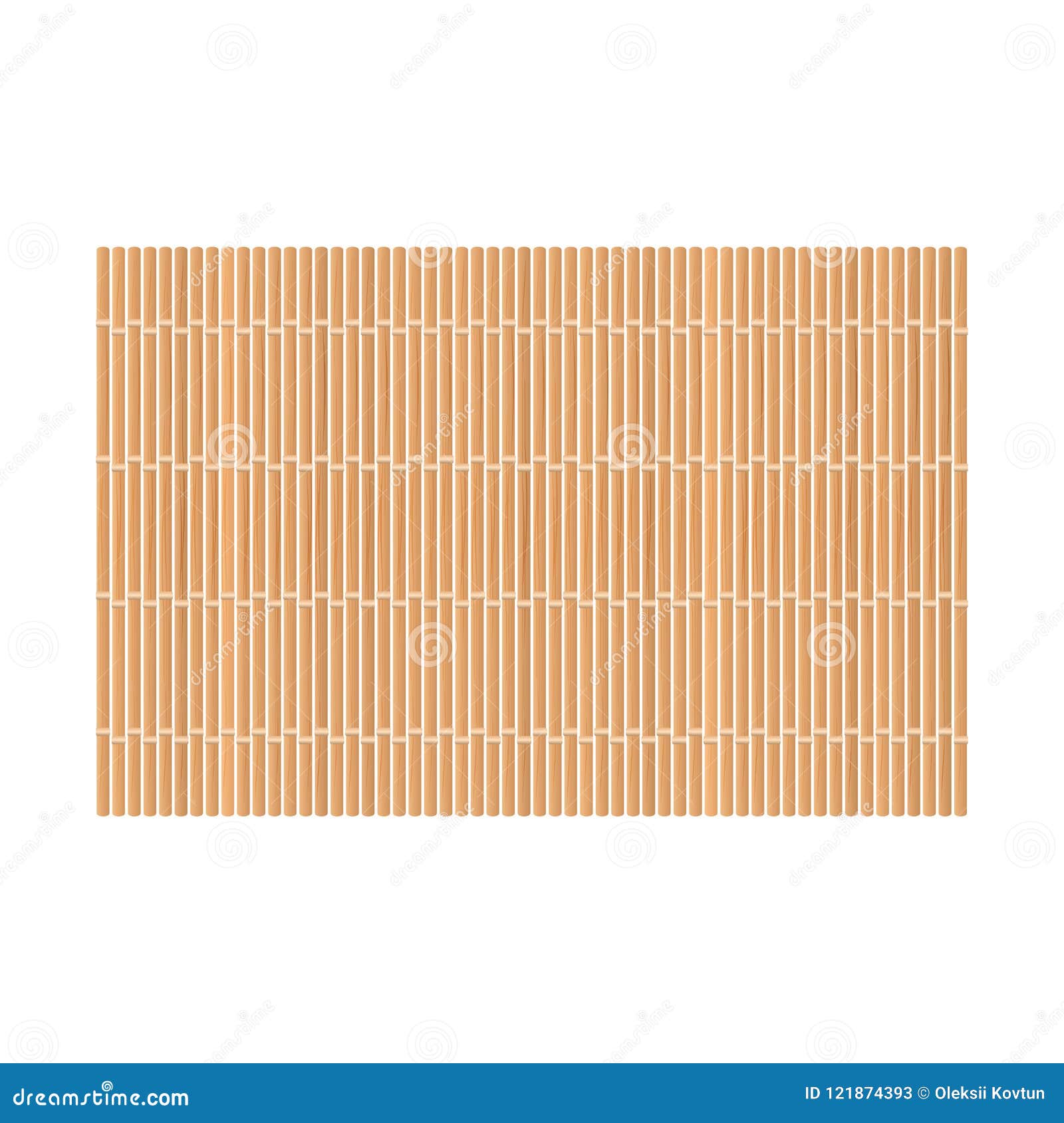Bamboo Mat. Isolated. Vector Illustration. Stock Vector - Illustration ...