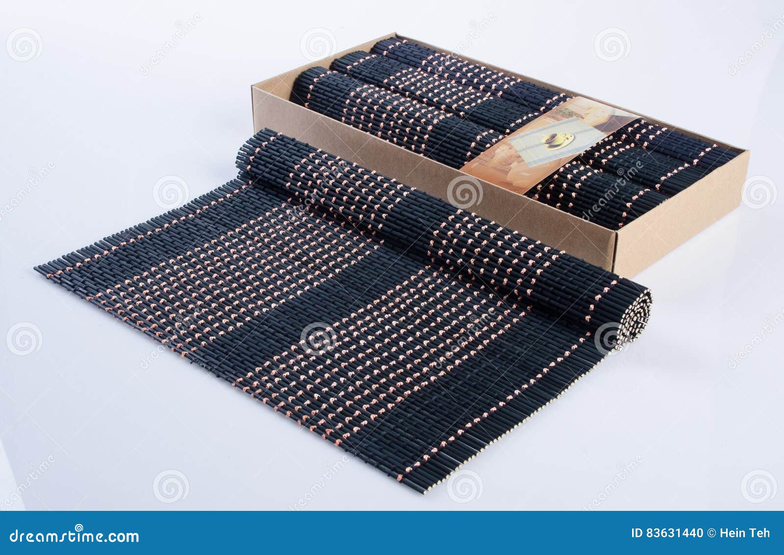 Bamboo Mat or Kitchen Mat on a Background. Stock Photo - Image of ...