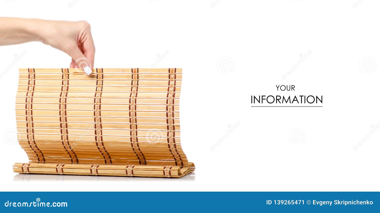 Bamboo Mat Natural in Hand Pattern Stock Image - Image of asian, design ...