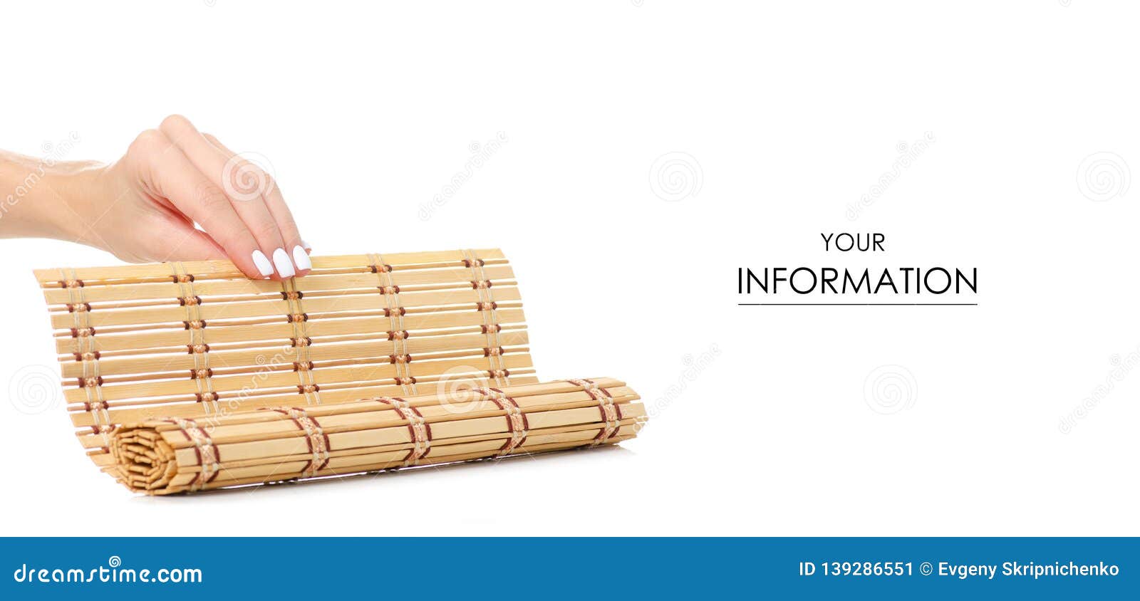 Bamboo Mat Natural in Hand Pattern Stock Image - Image of culture ...