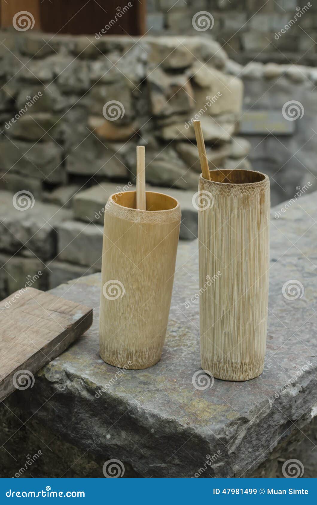 Bamboo mug stock image. Image of culture, bamboo, refreshment - 47981499