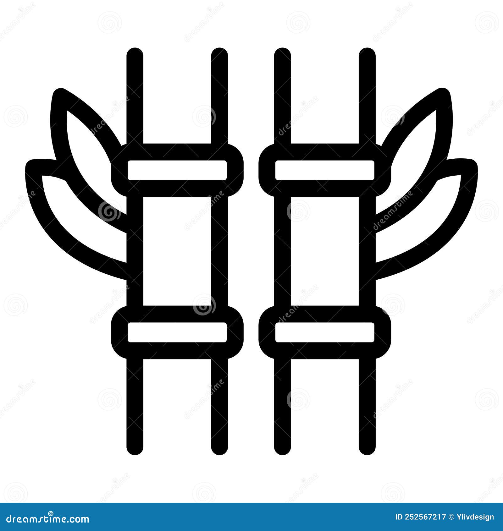 Bamboo Plant Icon Outline Vector. Kyoto Plant Stock Vector ...