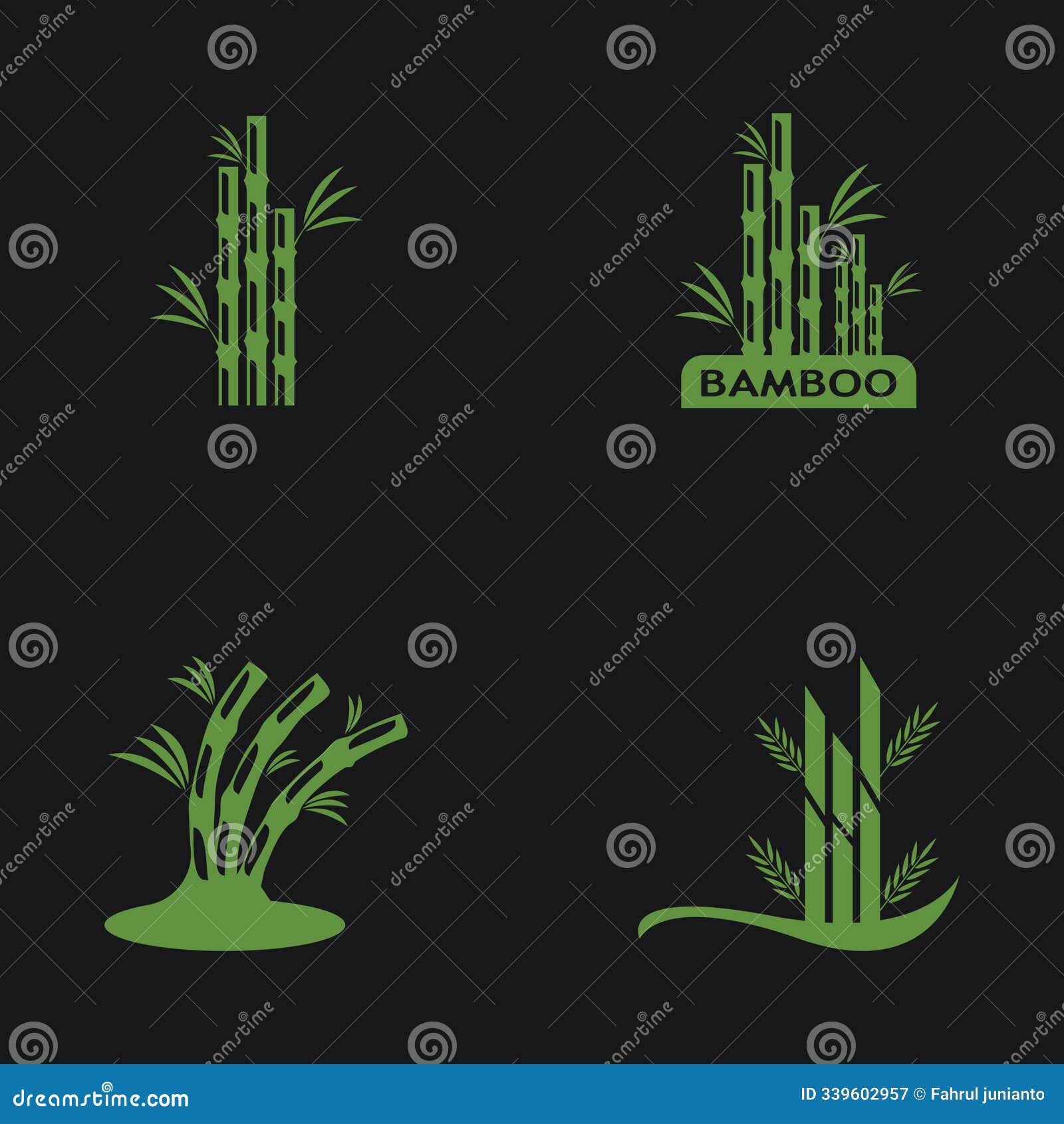 Bamboo Plant Icon and Symbol Vector Template Illustration Stock ...