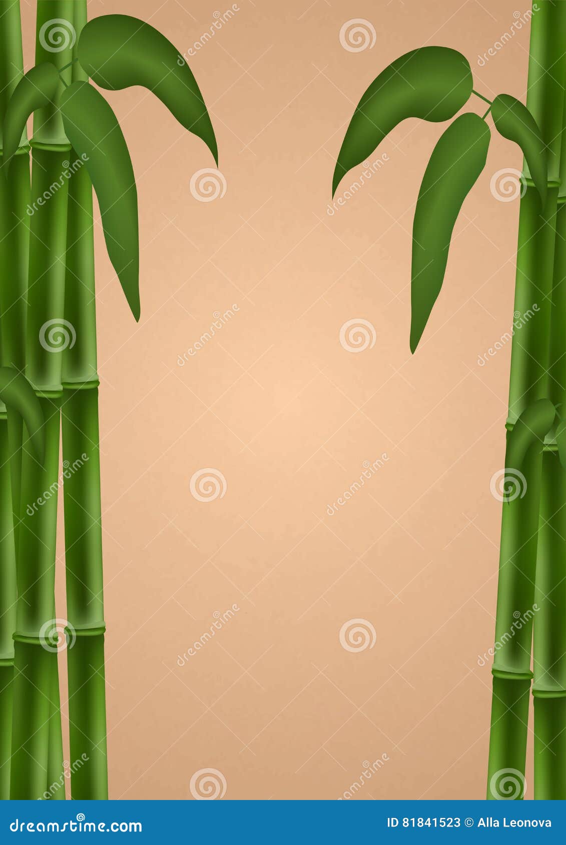 Bamboo Poster. Template for Design. Vector Illustration. Stock ...