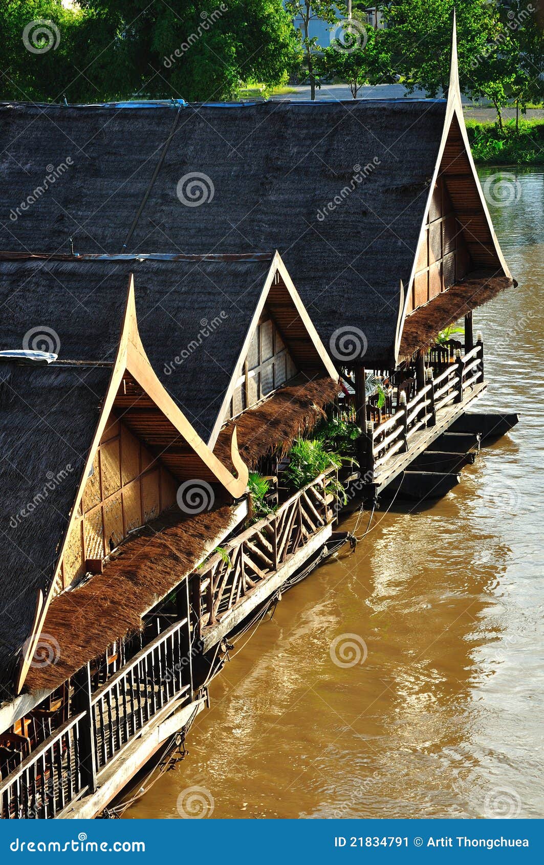 Bamboo raft stock image. Image of forest, natural, raft - 21834791