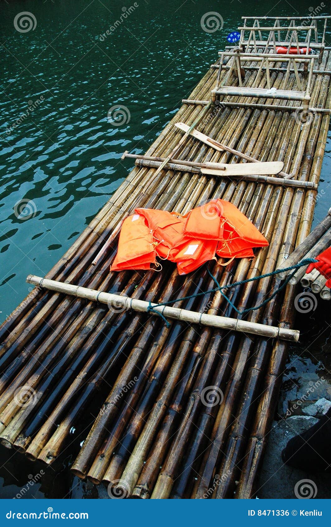 Bamboo raft stock photo. Image of river, organic, life - 8471336