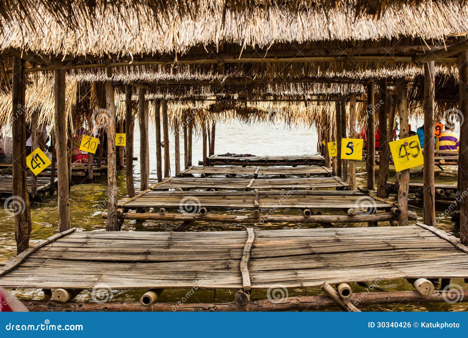Bamboo raft. stock photo. Image of asia, asian, formation - 30340426
