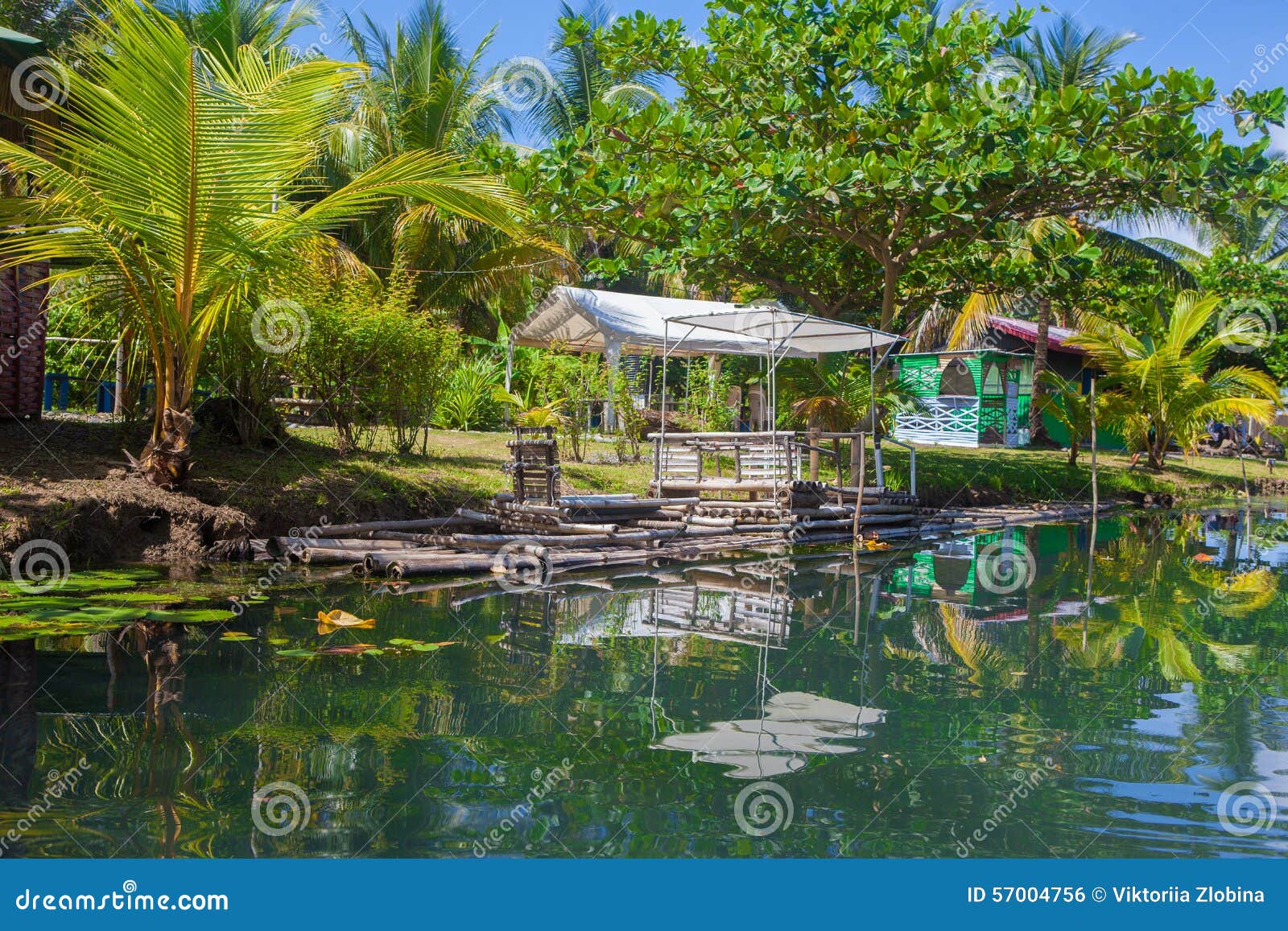 Bamboo raft stock photo. Image of outdoor, bamboo, river - 57004756
