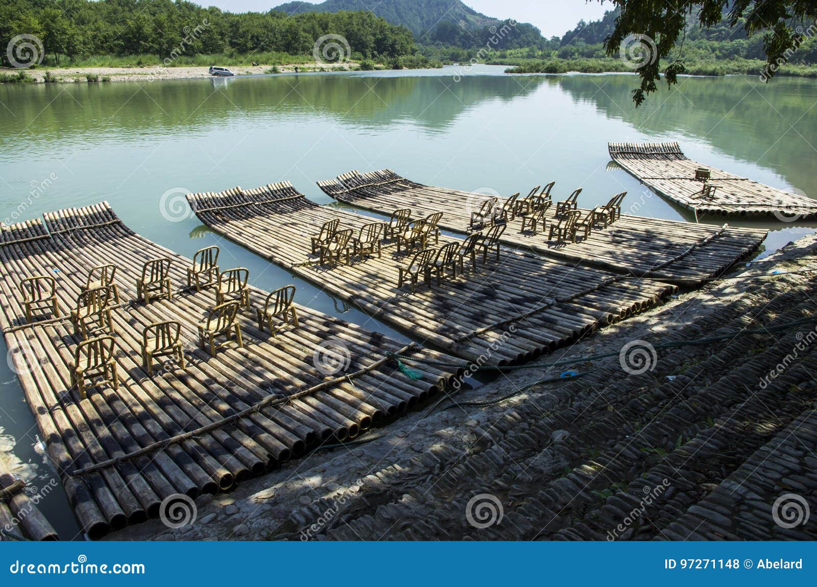 Bamboo raft stock photo. Image of ideas, cruise, outdoors - 97271148