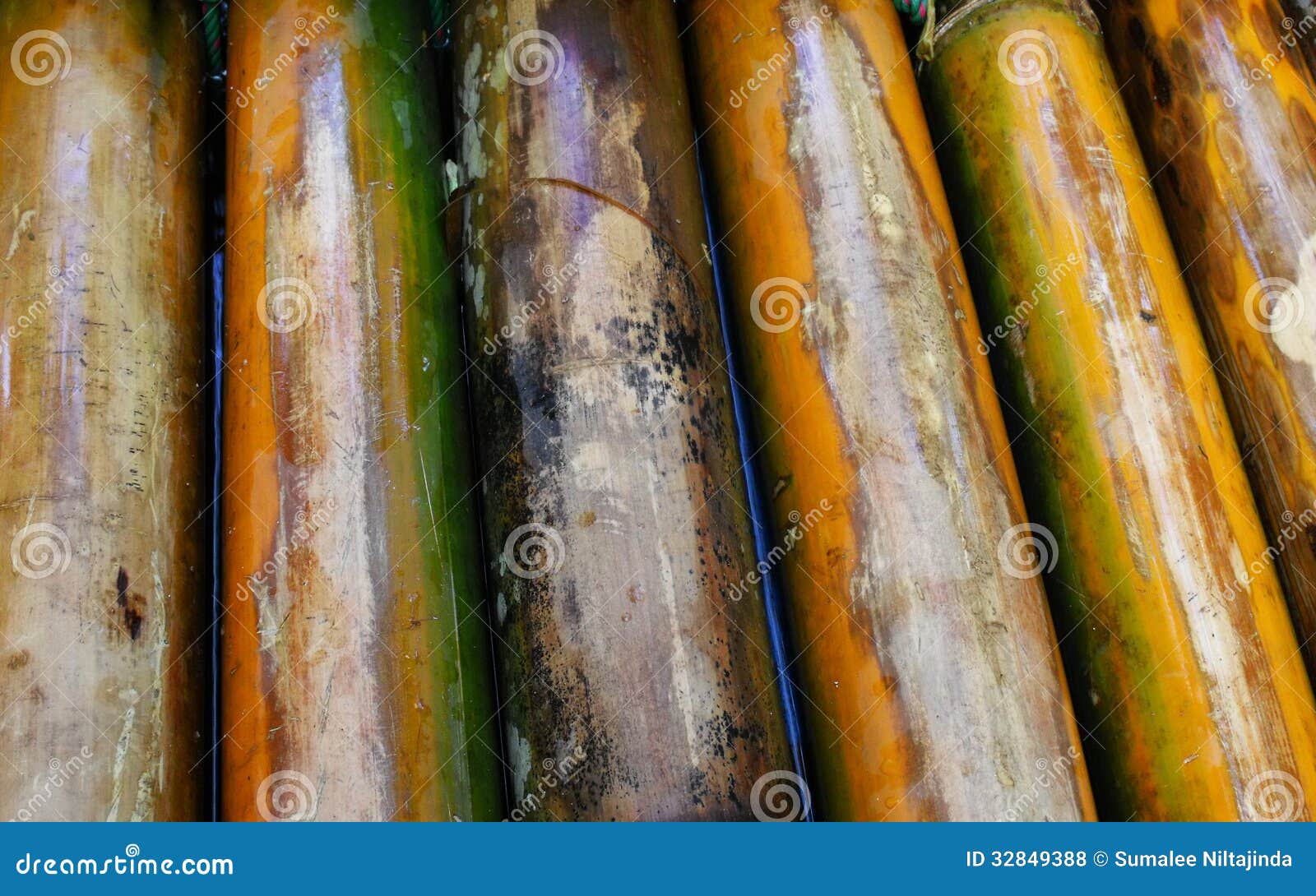 Bamboo raft texture stock photo. Image of natural, forest - 32849388