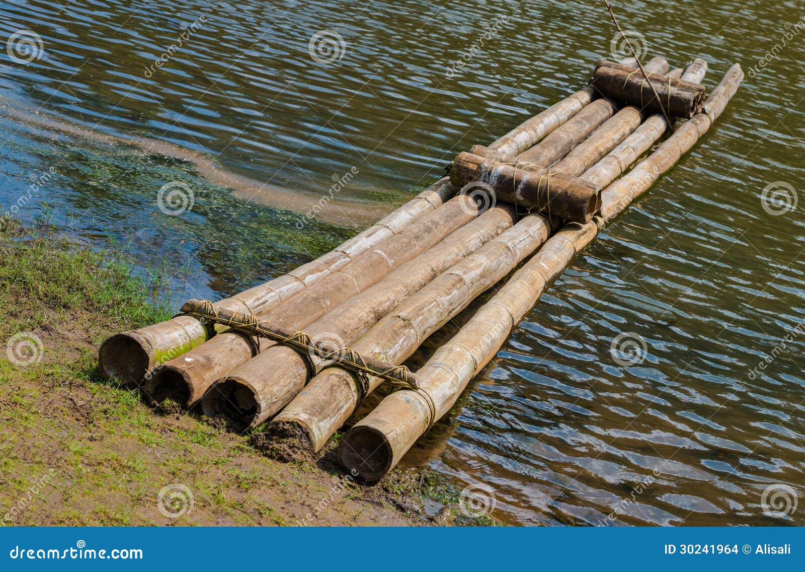 The bamboo raft stock photo. Image of transportation - 30241964