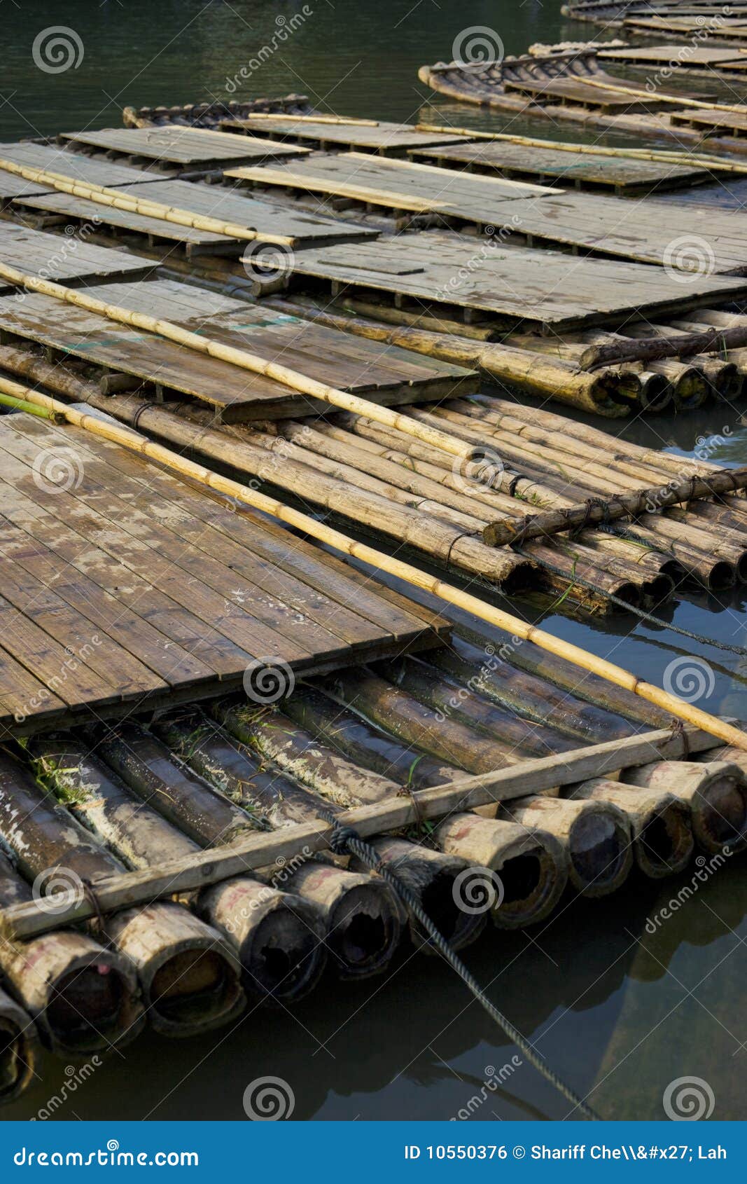 Bamboo Rafts stock photo. Image of journey, chinese, destination - 10550376