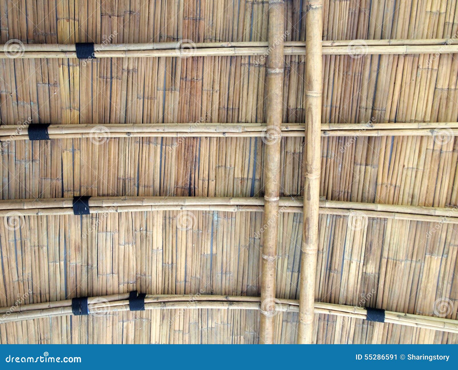 Bamboo roof stock image. Image of house, wooden, repeat - 55286591