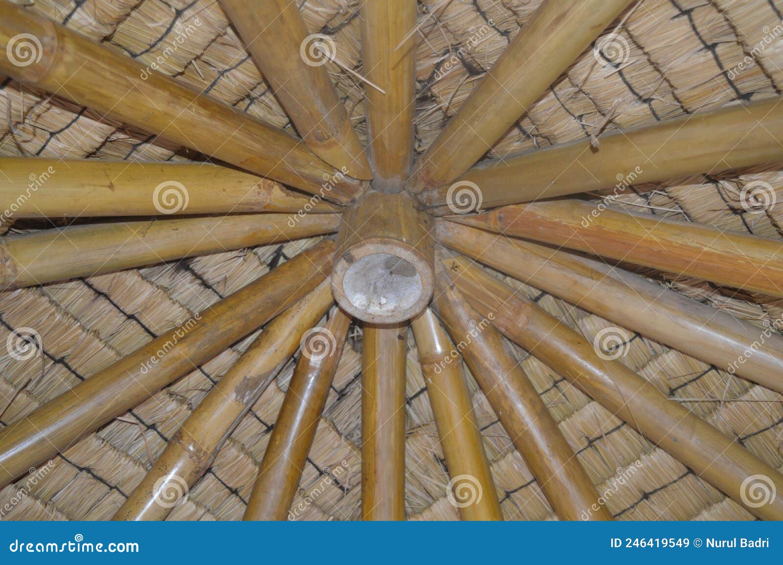 Bamboo Roof from a Saung or Barn, Bamboo Construction and Bamboo ...