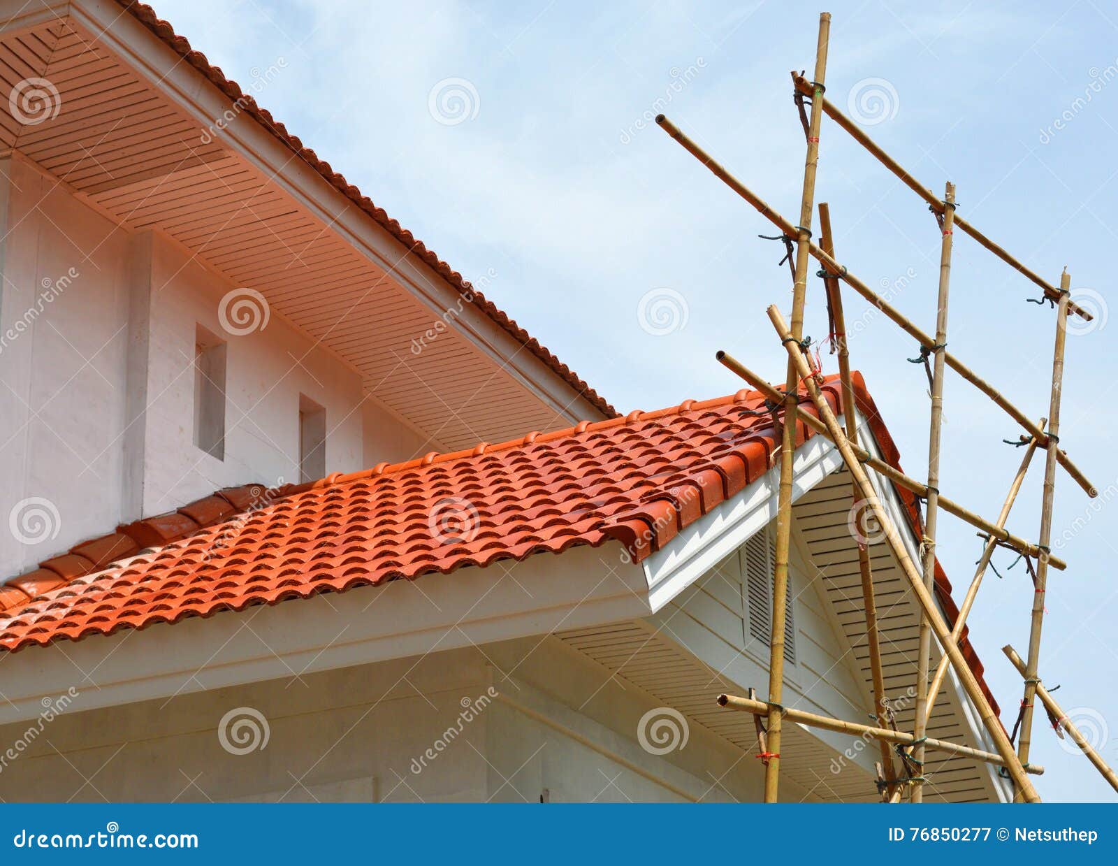 Bamboo scaffold stock image. Image of home, building - 76850277