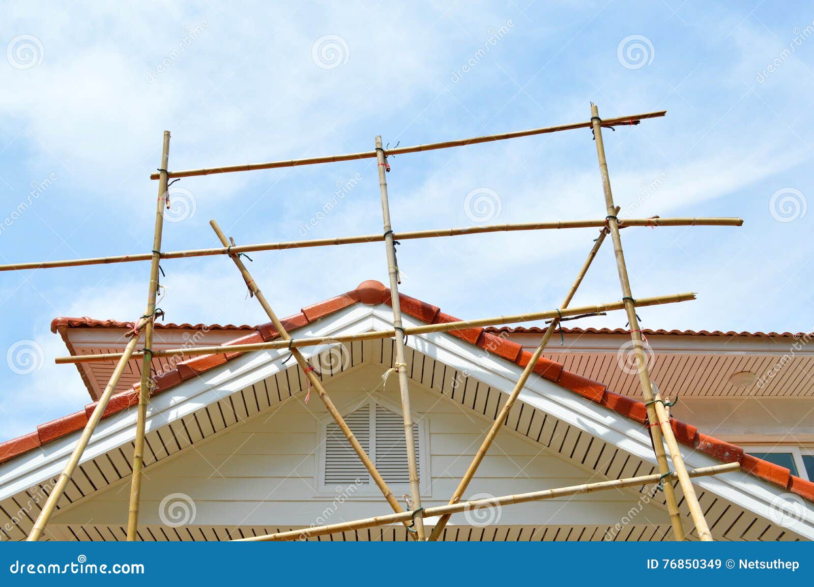 Bamboo Scaffold Royalty-Free Stock Image | CartoonDealer.com #76850338