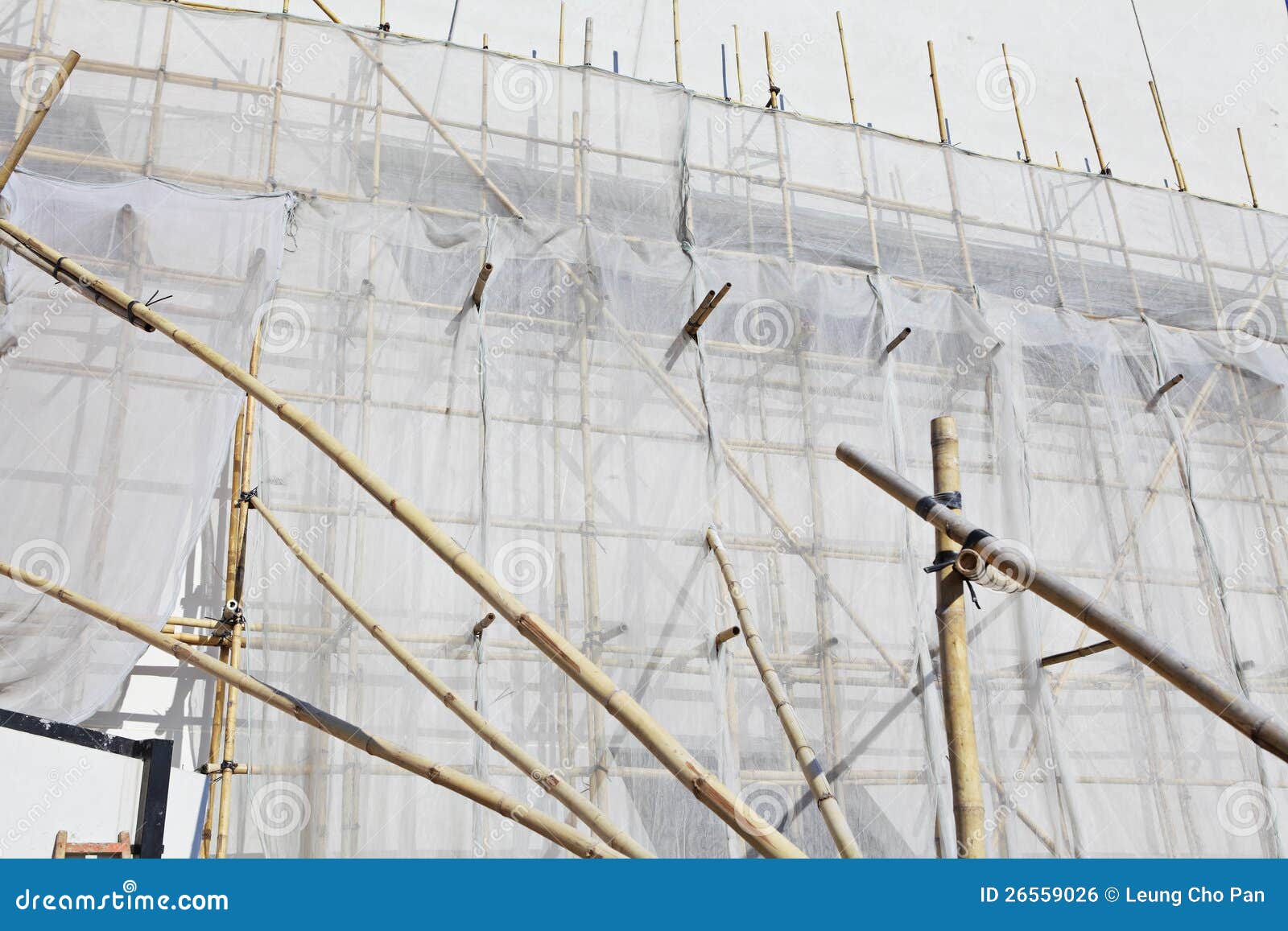 Bamboo scaffolding stock photo. Image of elevation, cooperation - 26559026