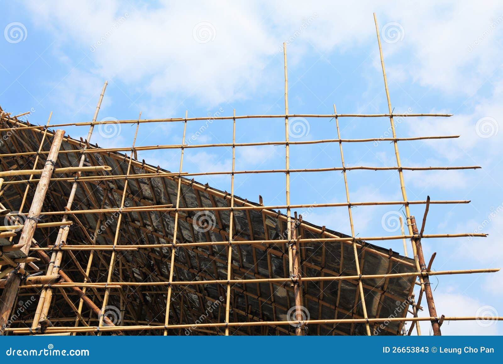 Bamboo scaffolding stock image. Image of foreman, metallic - 26653843
