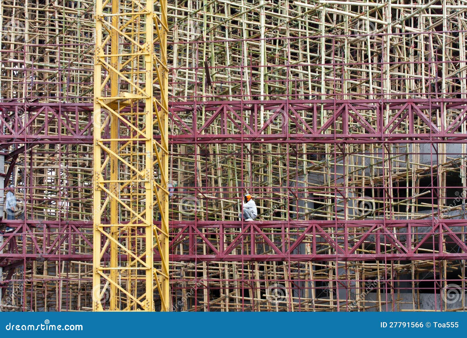 Bamboo scaffolding stock photo. Image of building, architecture - 27791566