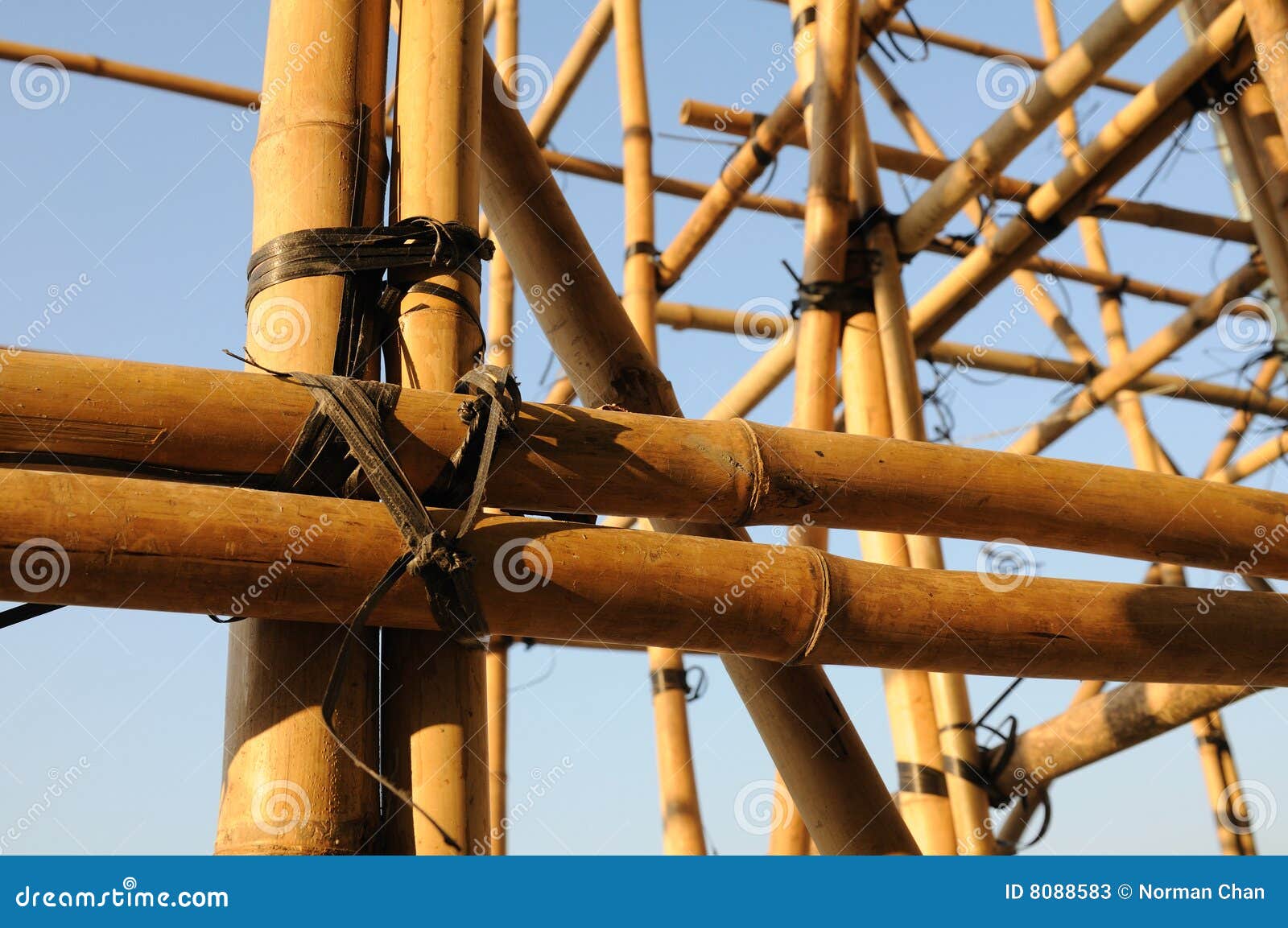 Bamboo scaffolding stock image. Image of work, structure - 8088583