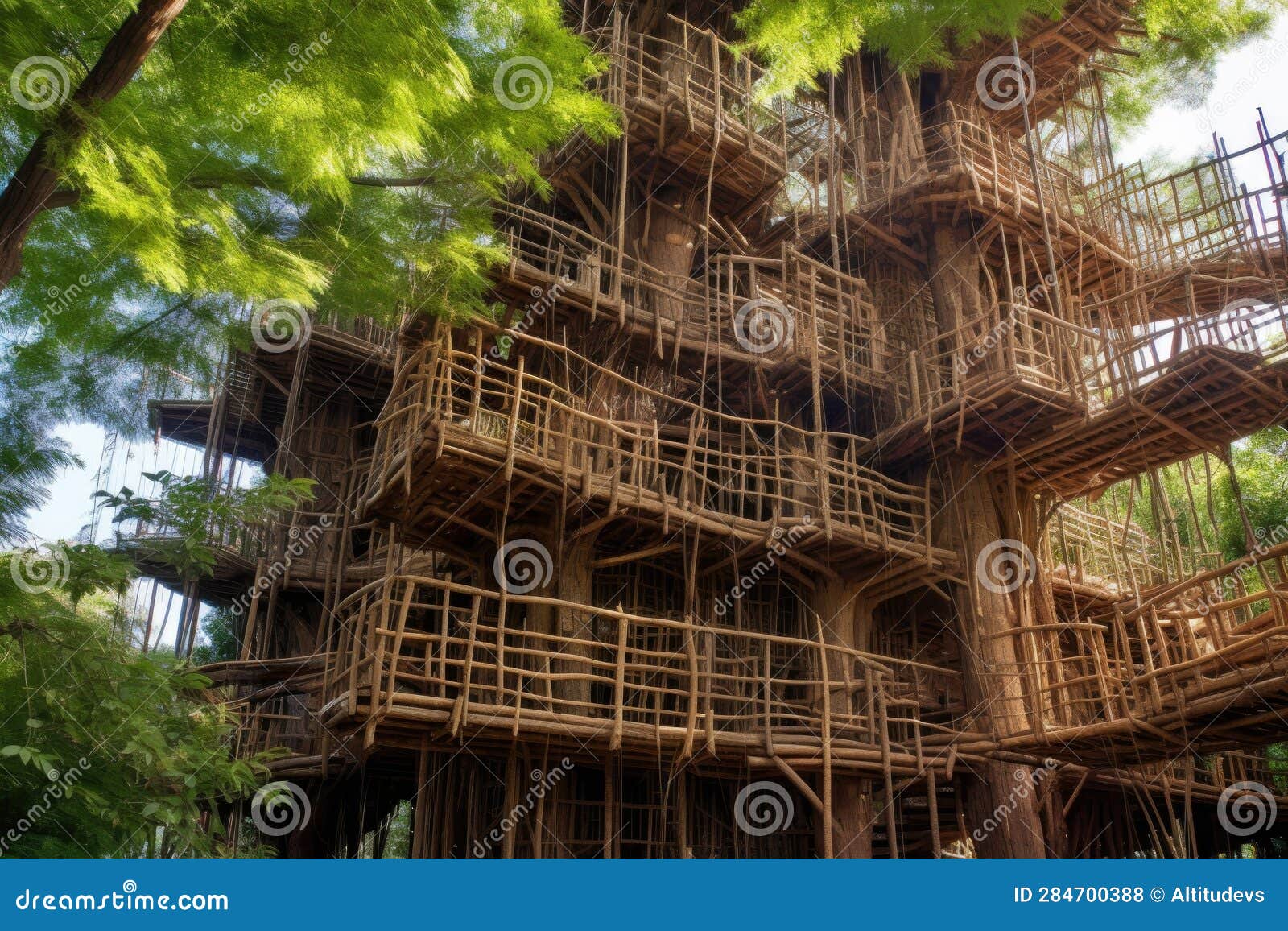 Bamboo Scaffolding Shadow on a Concrete Wall Stock Photo - Image of ...