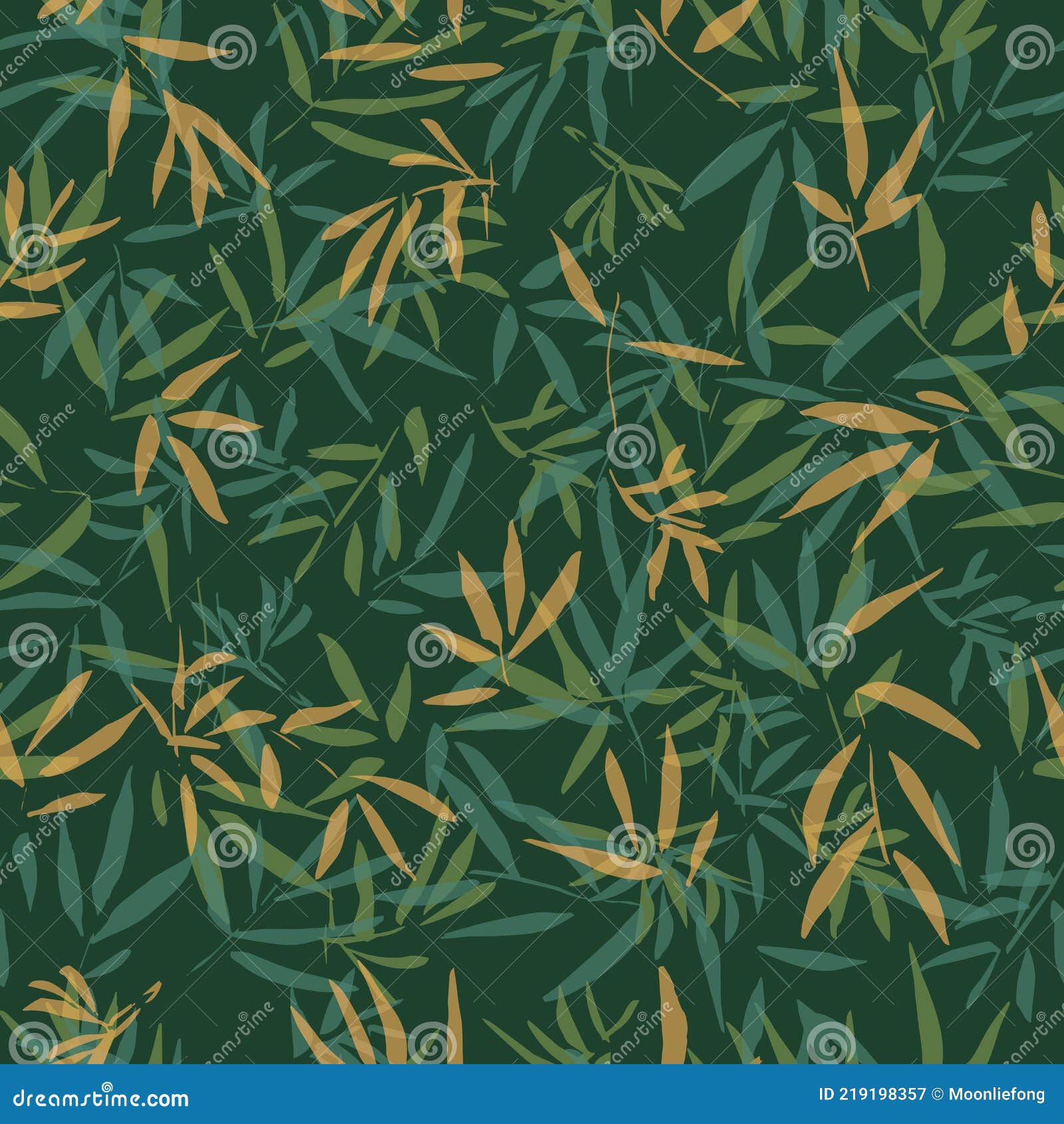 Bamboo Seamless Pattern stock vector. Illustration of stem - 219198357