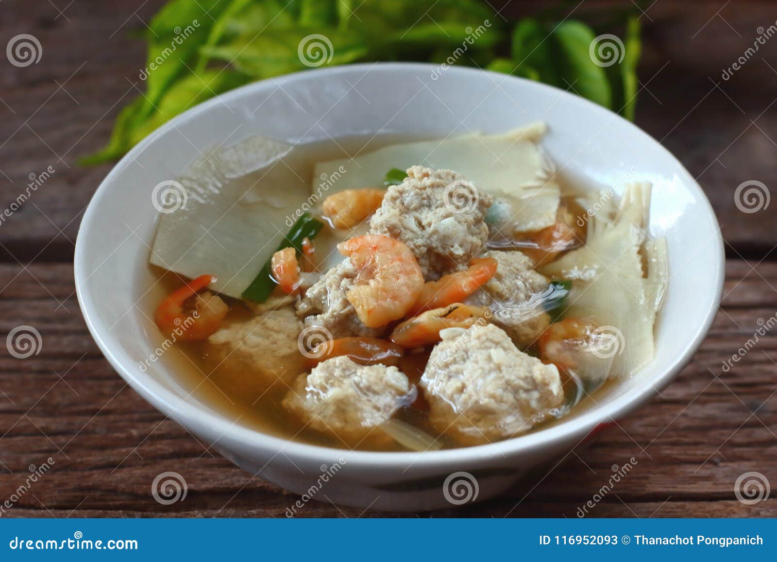 Bamboo Shoot Boiled with Pork Bones Stock Image - Image of asian ...