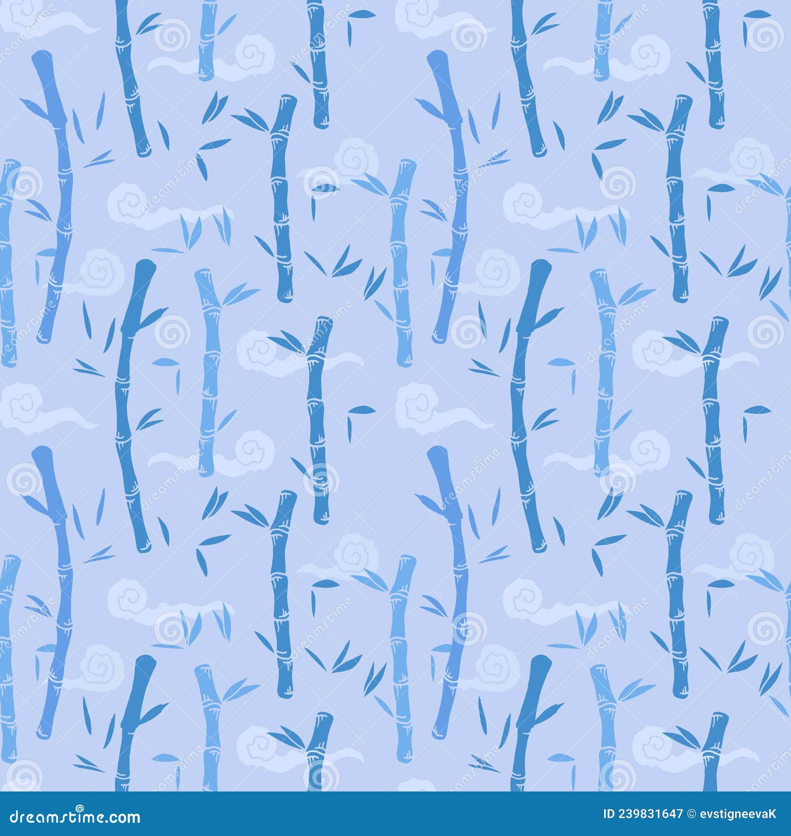 Bamboo, Sketch, Seamless Vector Pattern, Hand Drawing, Doodle Stock ...