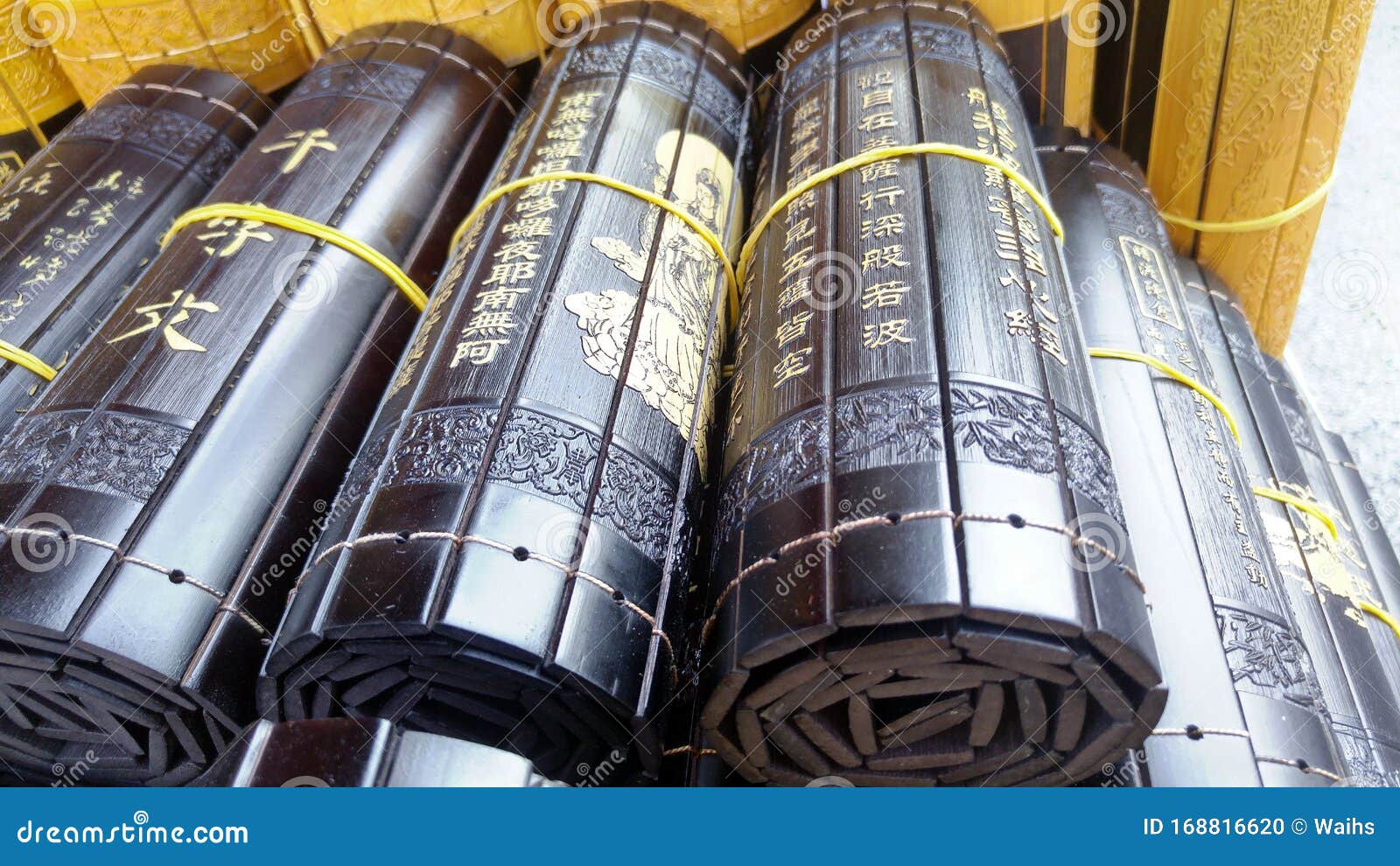 Bamboo Slips of Ancient Chinese Writing Stock Photo - Image of ...