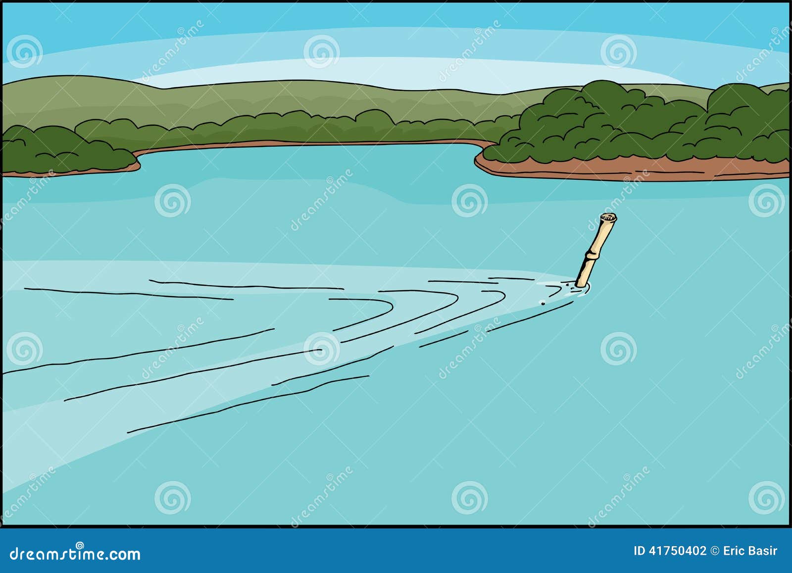 Bamboo Snorkel Diver Stock Vector - Image: 41750402