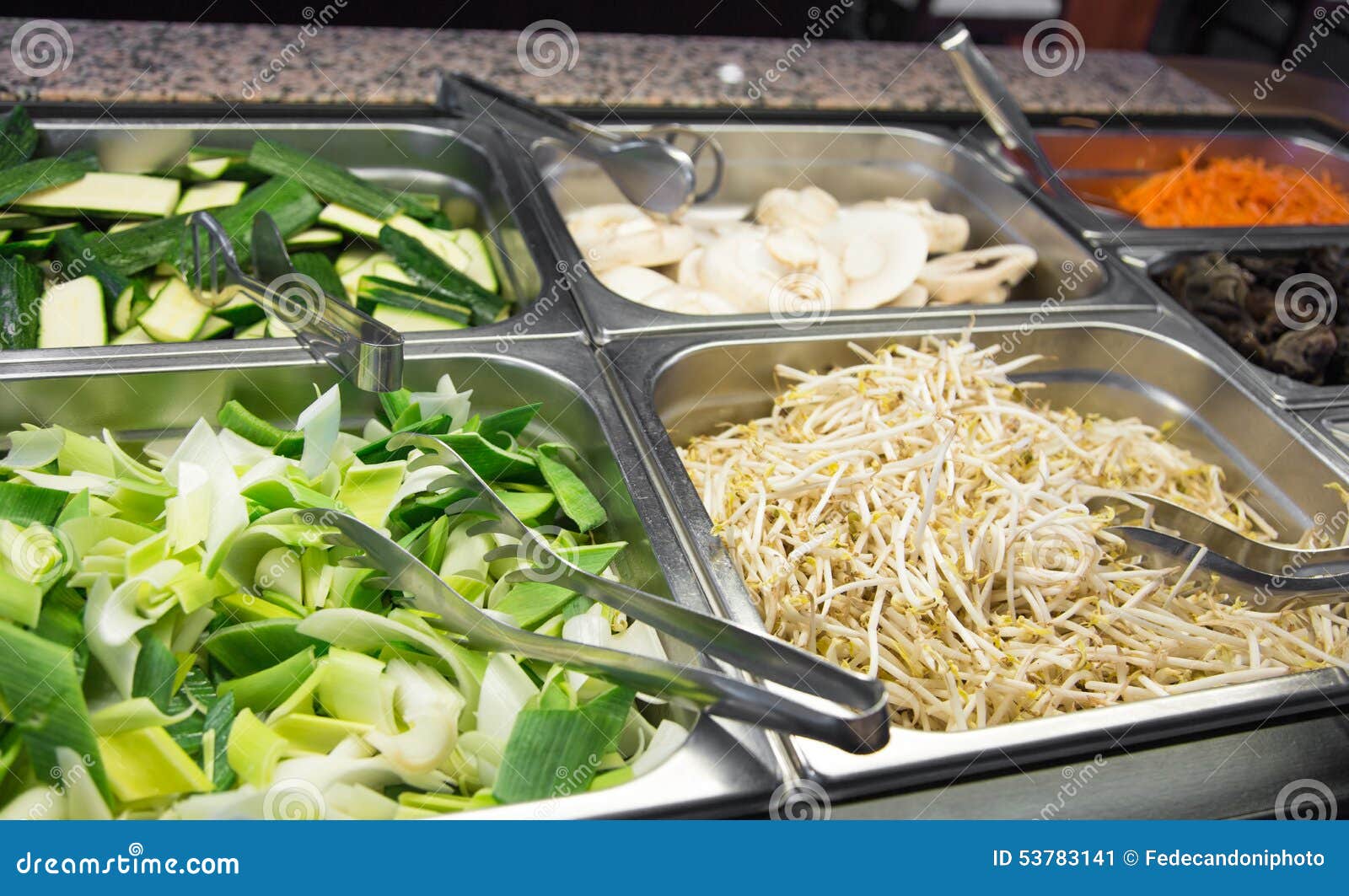 Bamboo and Soy Sprouts Buffet in Chinese Restaurant Stock Image - Image ...